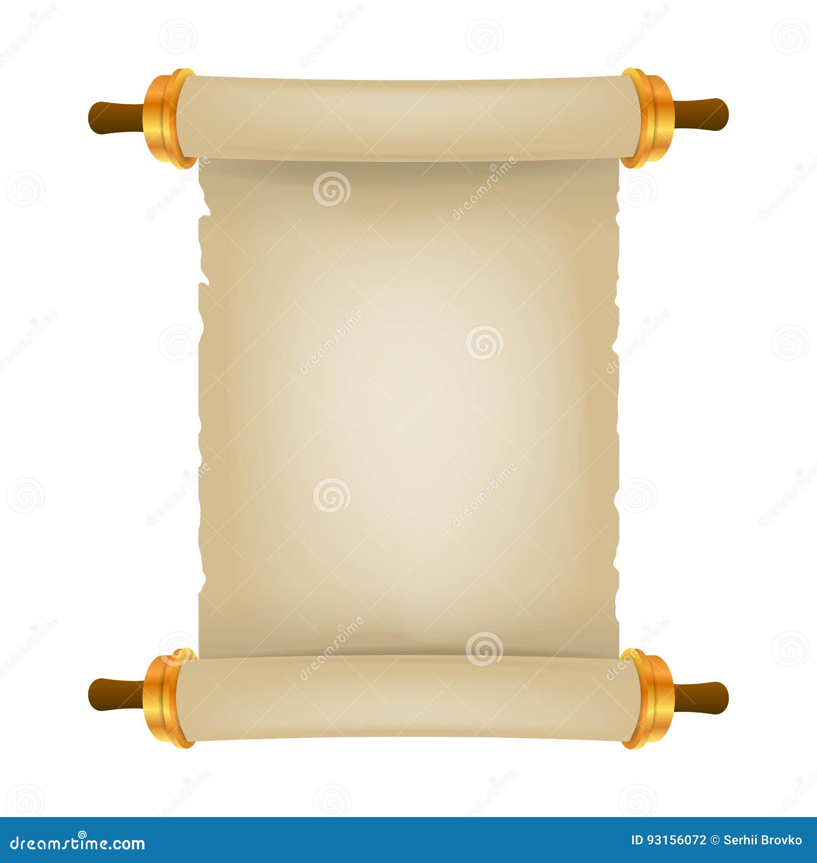 Old Scroll with Place for Text. Parchment Realistic Stock Vector ...