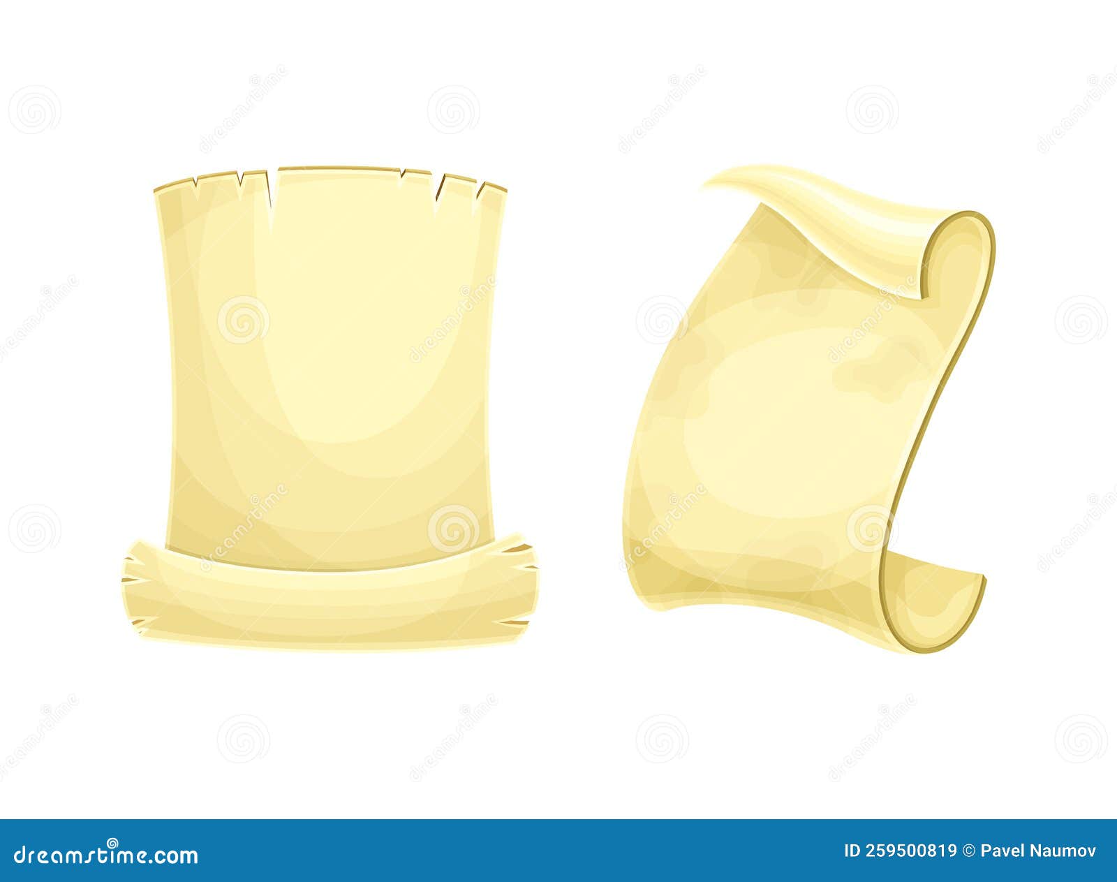 Old Scroll or Roll of Papyrus, Parchment or Paper Containing Writing ...