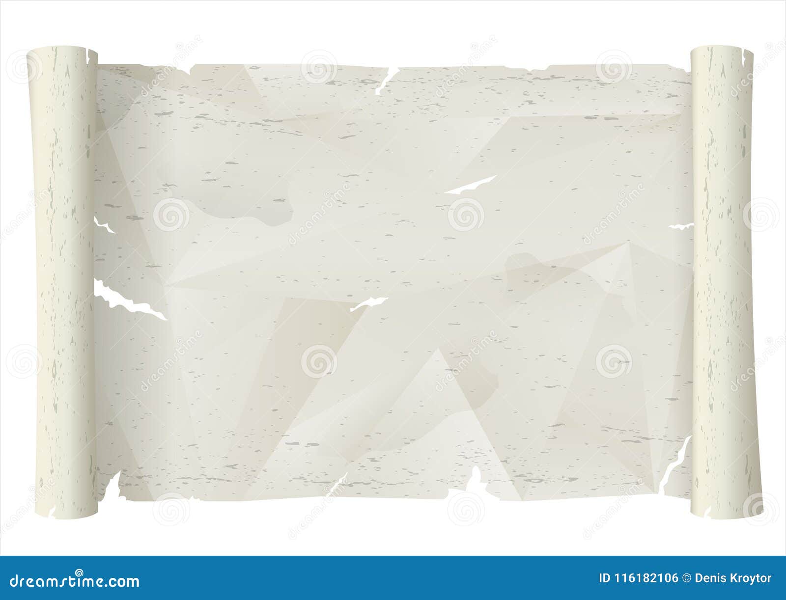 Old Scroll Sheet of Torn Paper Stock Illustration - Illustration of ...