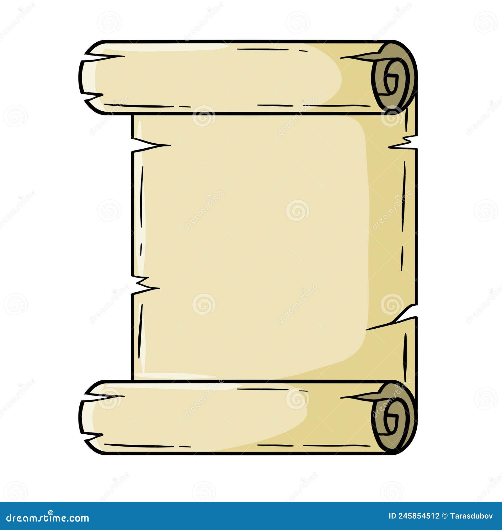 Old Scroll. Template for Antique Text Stock Vector - Illustration of ...