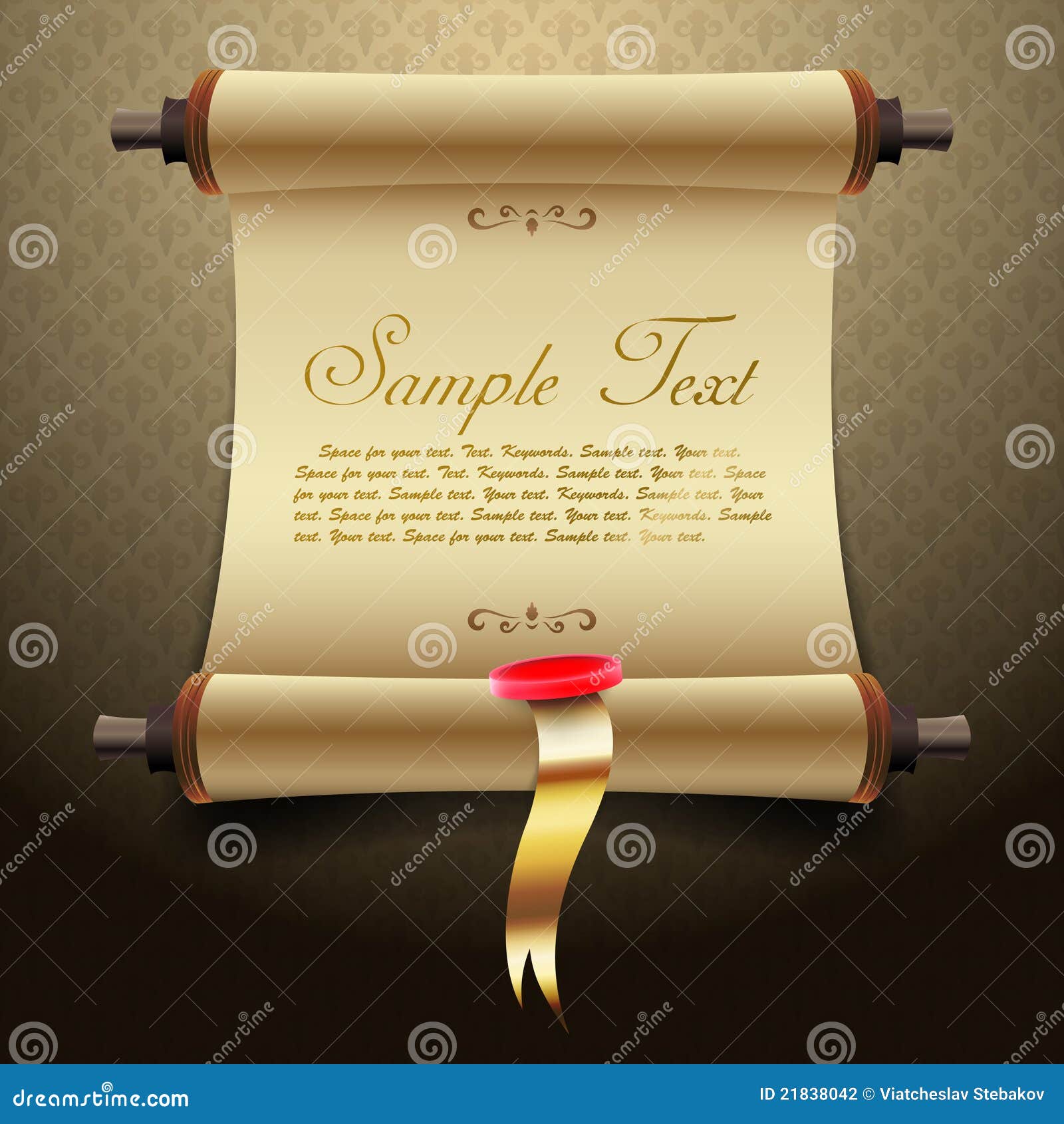 Old Scroll. Vector Illustration Stock Vector - Illustration of abstract ...