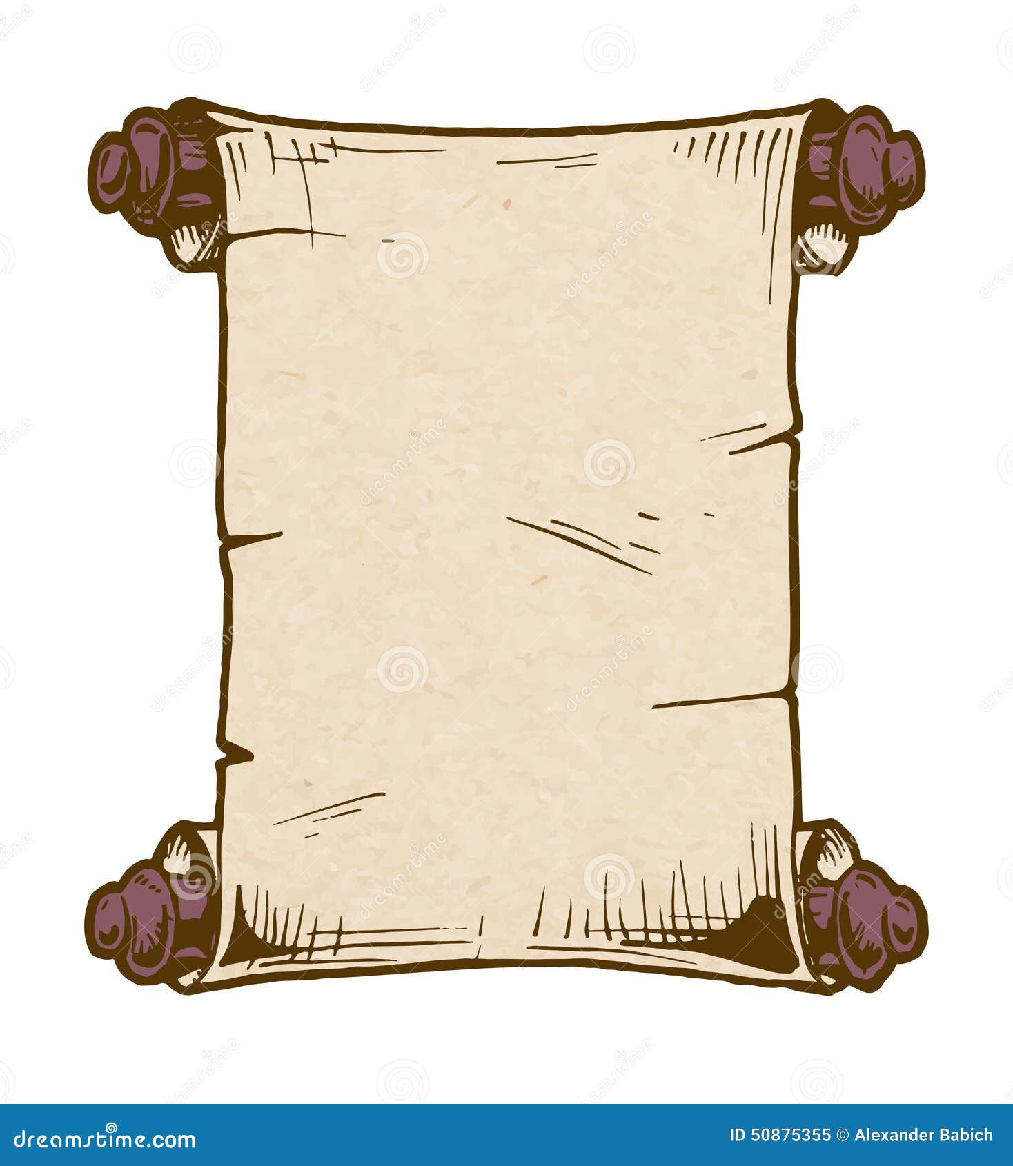 Old scroll stock vector. Illustration of manuscript, list - 50875355