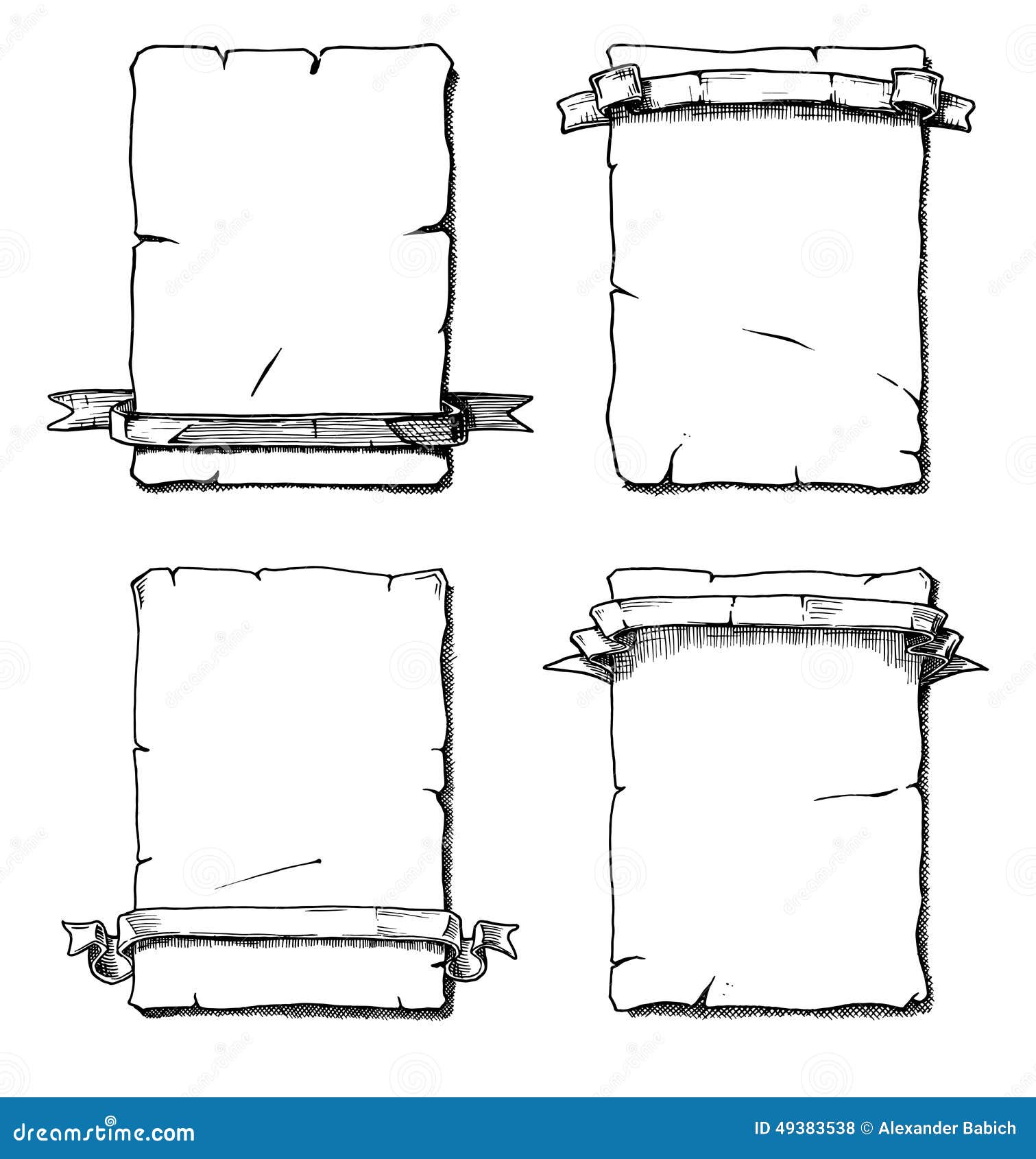 Old scroll stock vector. Illustration of frame, element - 49383538