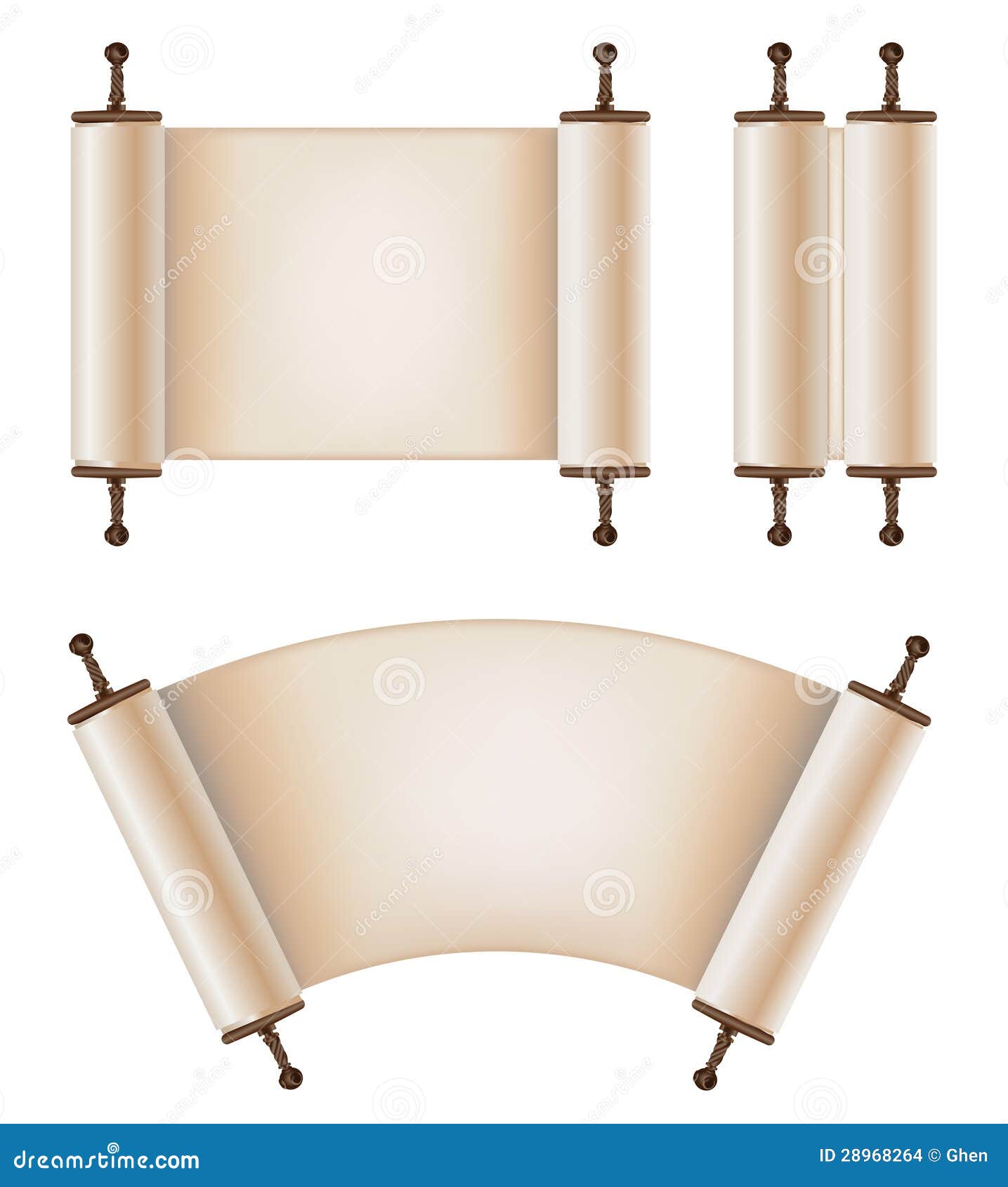 Moses Reading Passover Haggadah On Egypt Background Vector Illustration ...