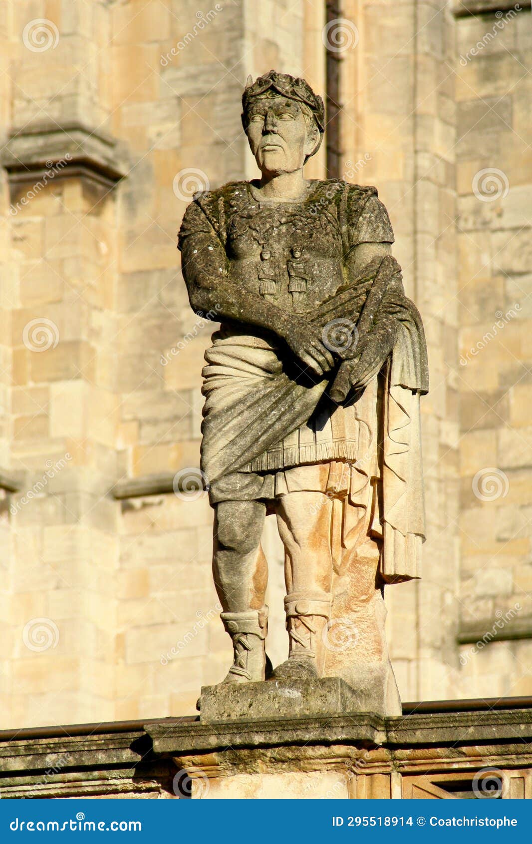 Old Sculpture of Julius Caesar at the Roman Baths of Bath Stock Photo ...