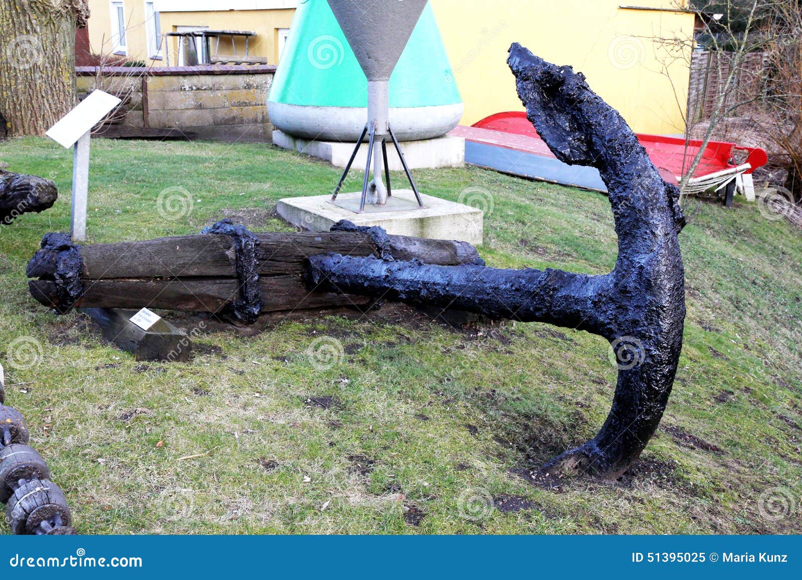 Old Sea Anchor of a Sailing Ship Stock Image - Image of docking, object ...