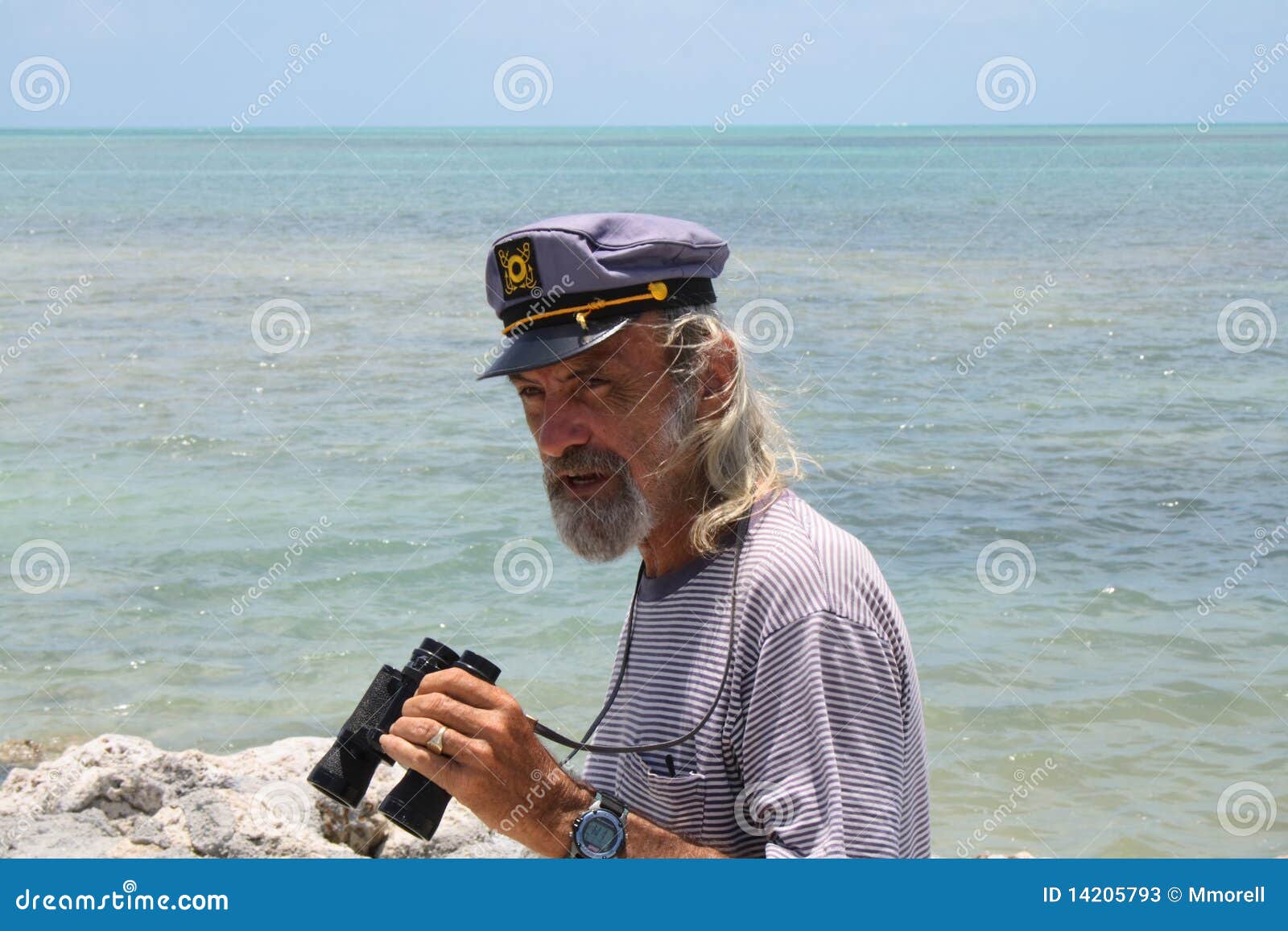 Old sea Captain stock image. Image of male, tropical - 14205793