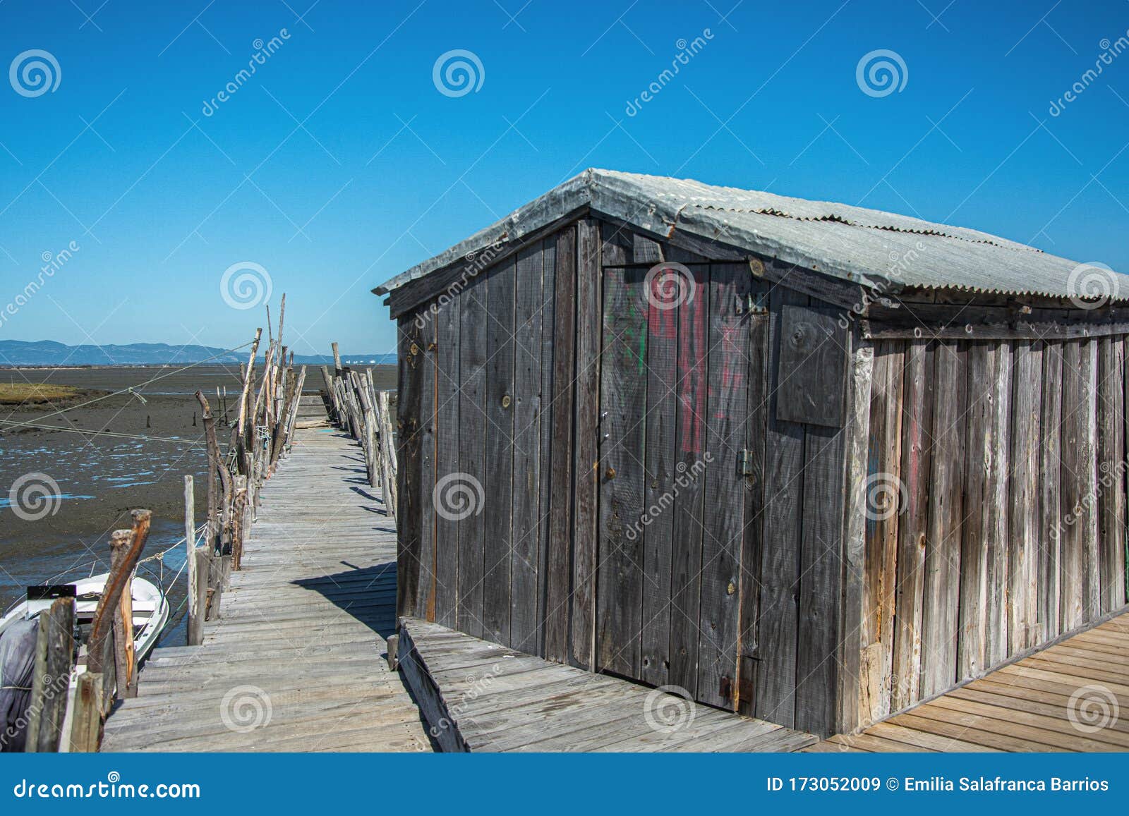 Old Seaport with Boats and Boats and Gangway Stock Image - Image of ...