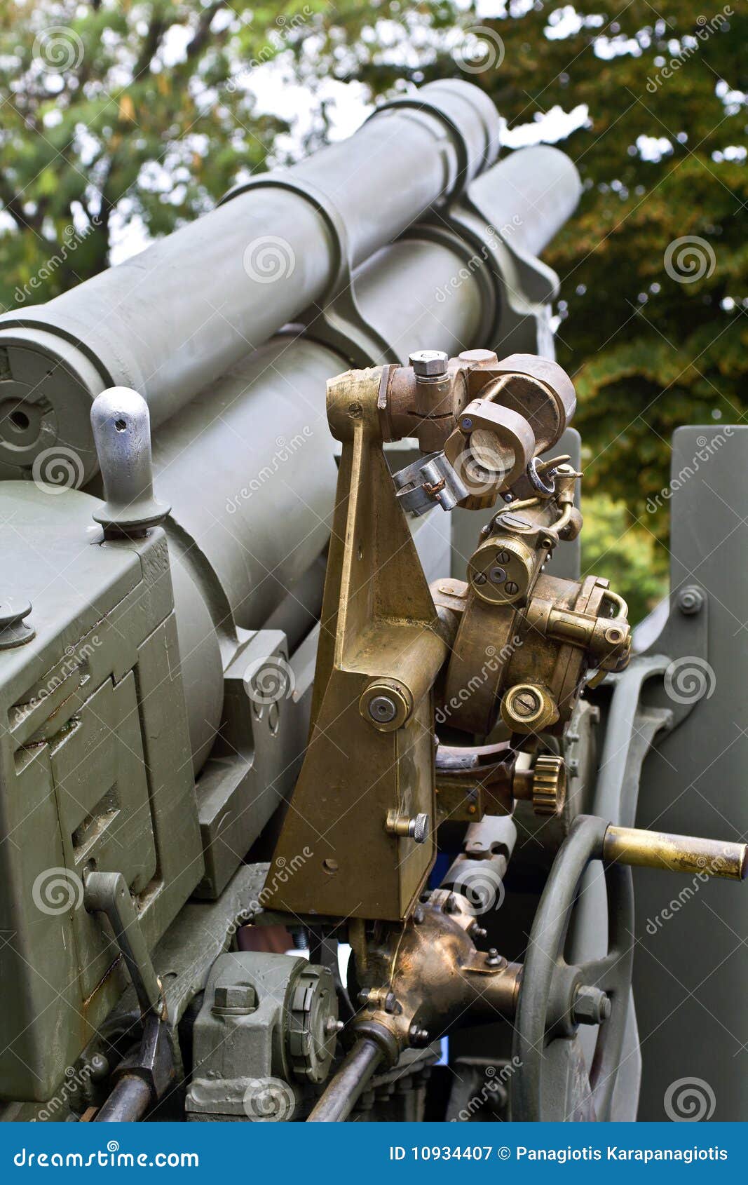 Old Second World War Artillery Weapon Stock Image - Image of fight ...