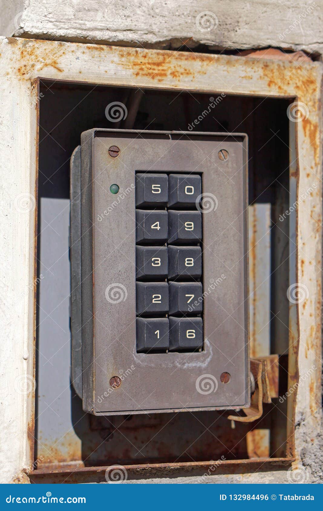 Old security keypad stock photo. Image of numbers, dial - 132984496