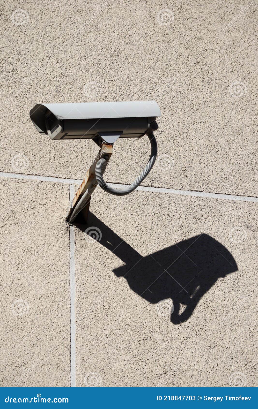 Old Security Surveillance Video Camera on the Wall Stock Image - Image ...