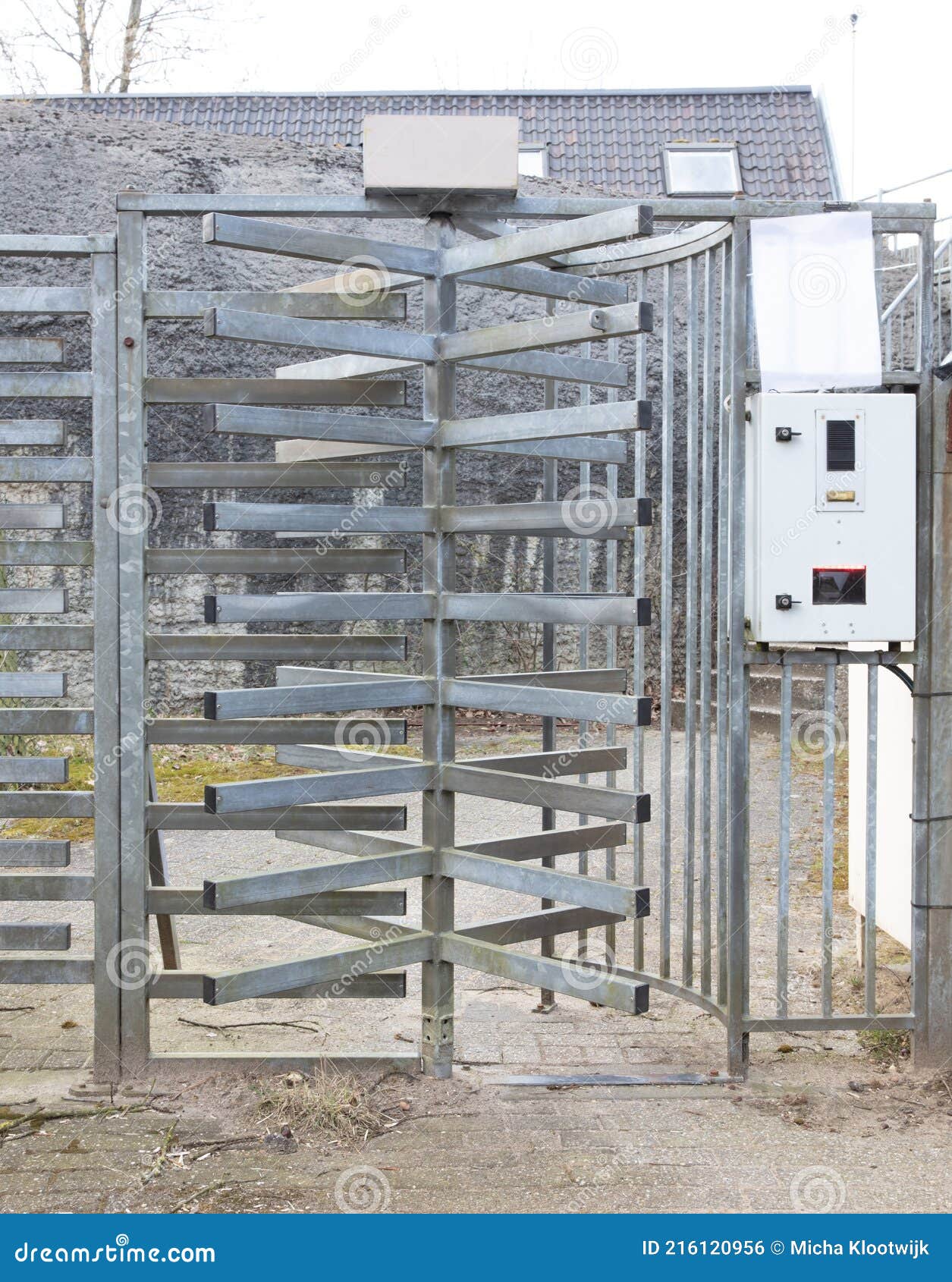 Old security turnstile stock photo. Image of urban, lock - 216120956