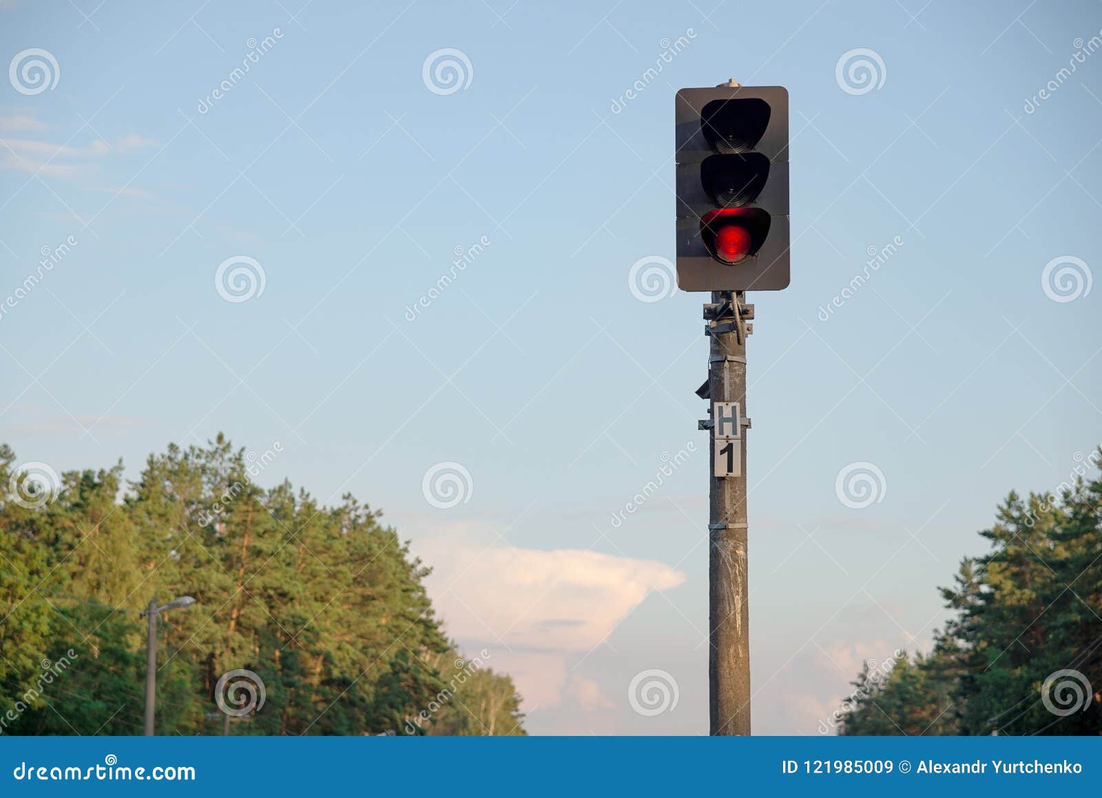 Old Semaphore with Red Light Stock Image - Image of motion, energy ...