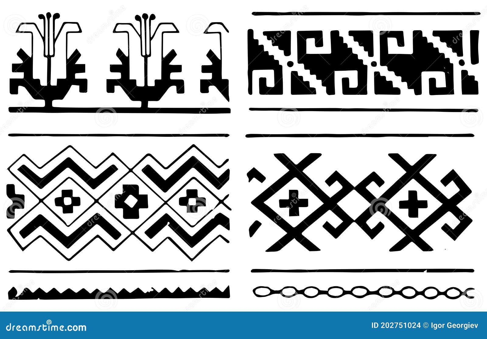 Old Serbian Tattoo. Set Of Labels And Elements. Vector Set Illustration ...