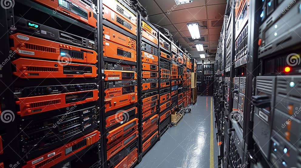 Old Server Room from the 90s Stock Image - Image of data, internet ...