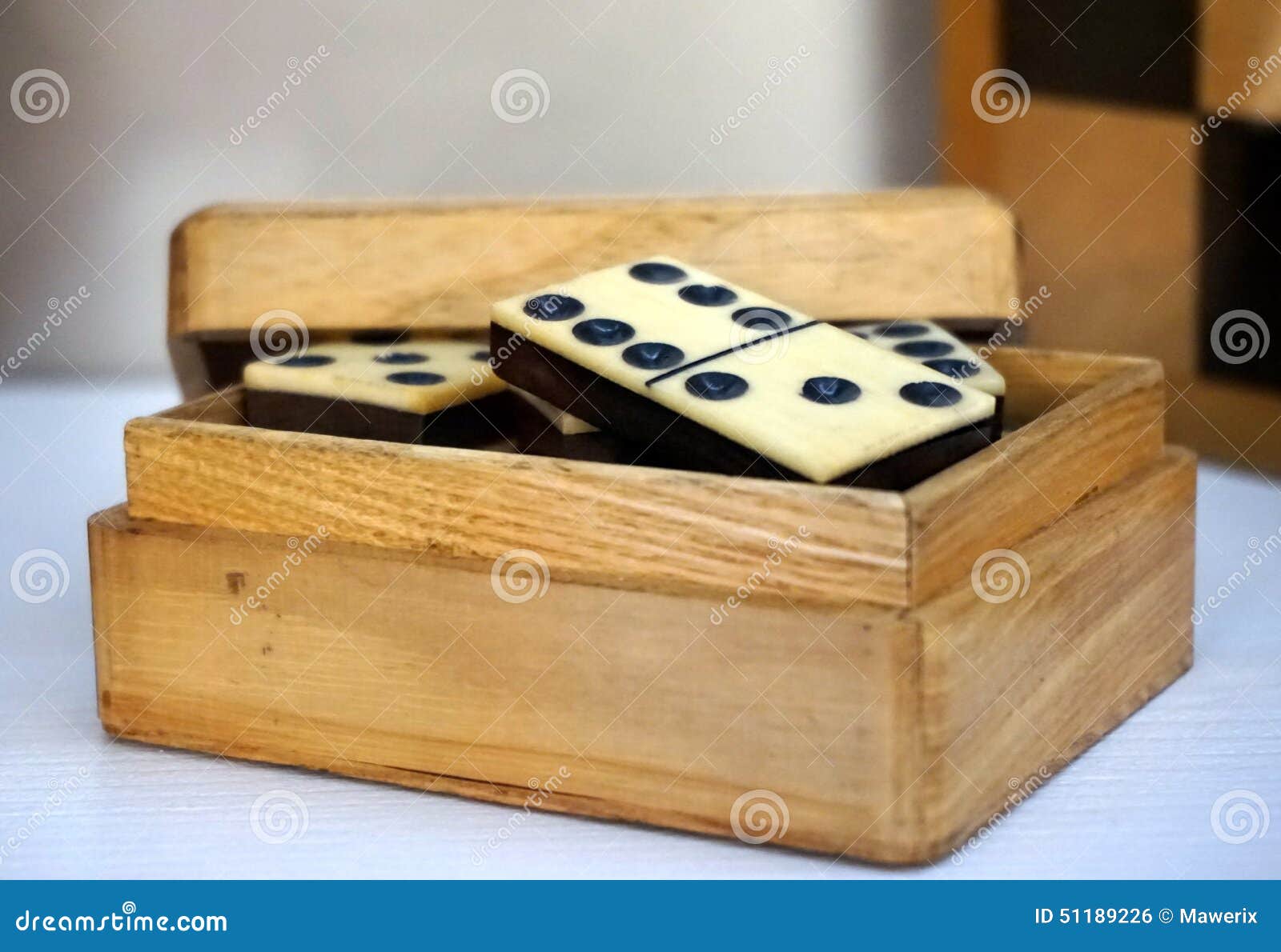 Old set of domino stock photo. Image of wood, table, three - 51189226