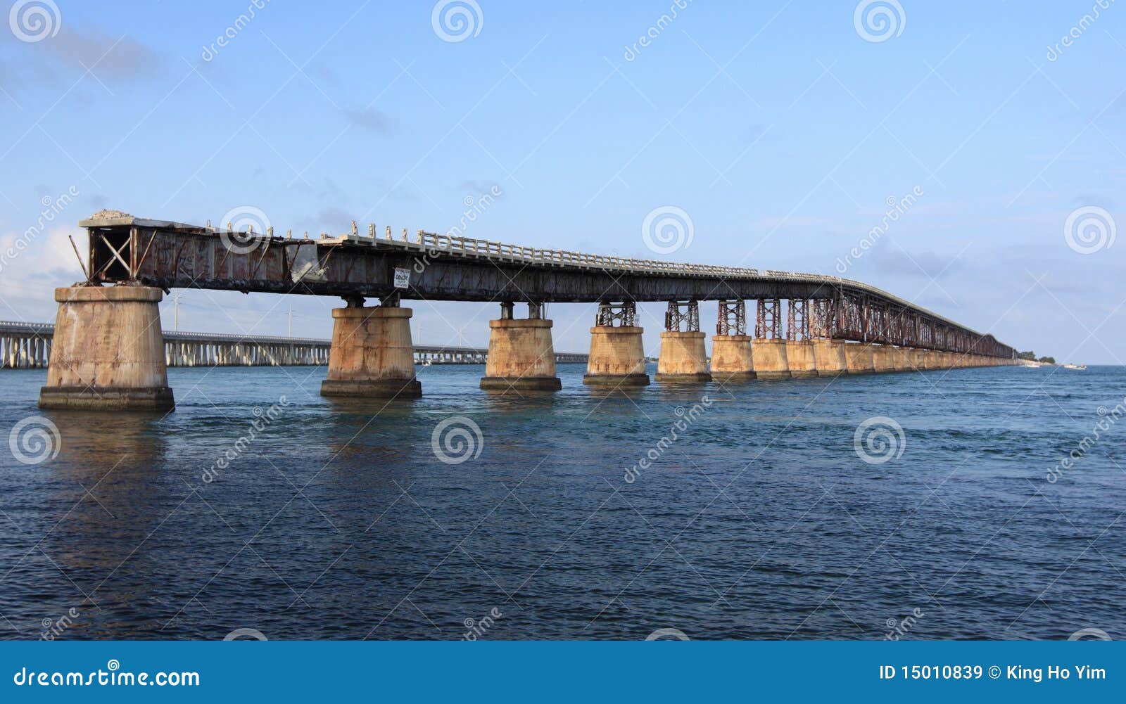 Old Seven Mile Bridge in Florida Keys Stock Image - Image of historical ...