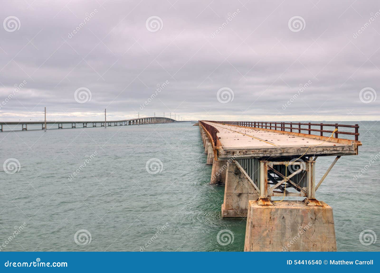 Old Seven Mile Bridge stock photo. Image of ocean, west - 54416540