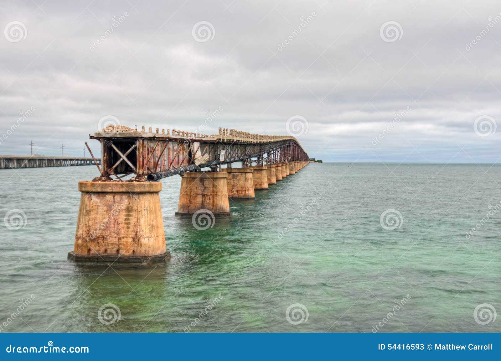 Old Seven Mile Bridge stock image. Image of colorful - 54416593