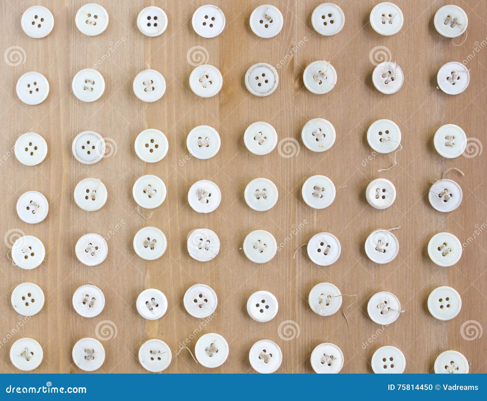Old Sewing Buttons As Pattern. Flat Lay, Top View Stock Photo - Image ...