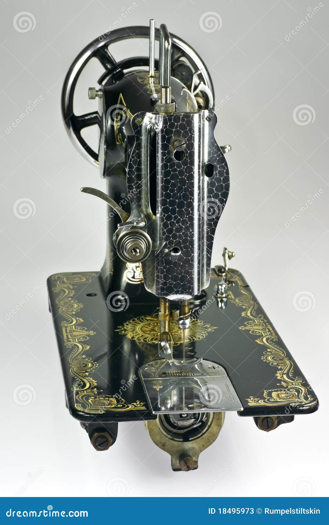 Old sewing machine stock image. Image of machinery, design - 18495973