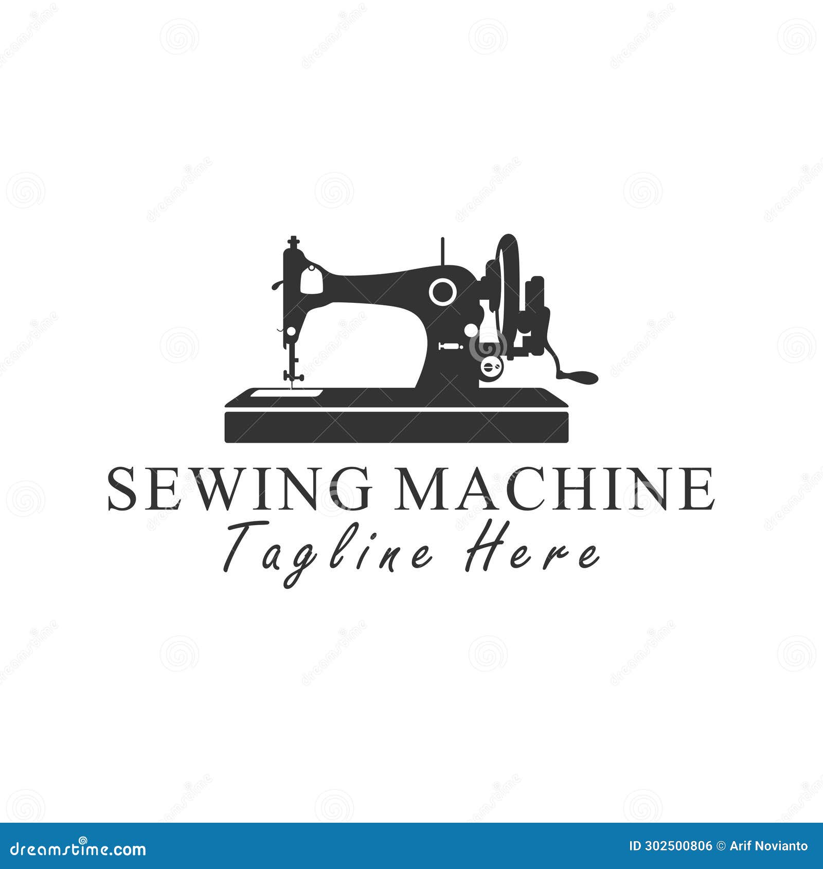 Old sewing machine logo stock illustration. Illustration of emblem ...