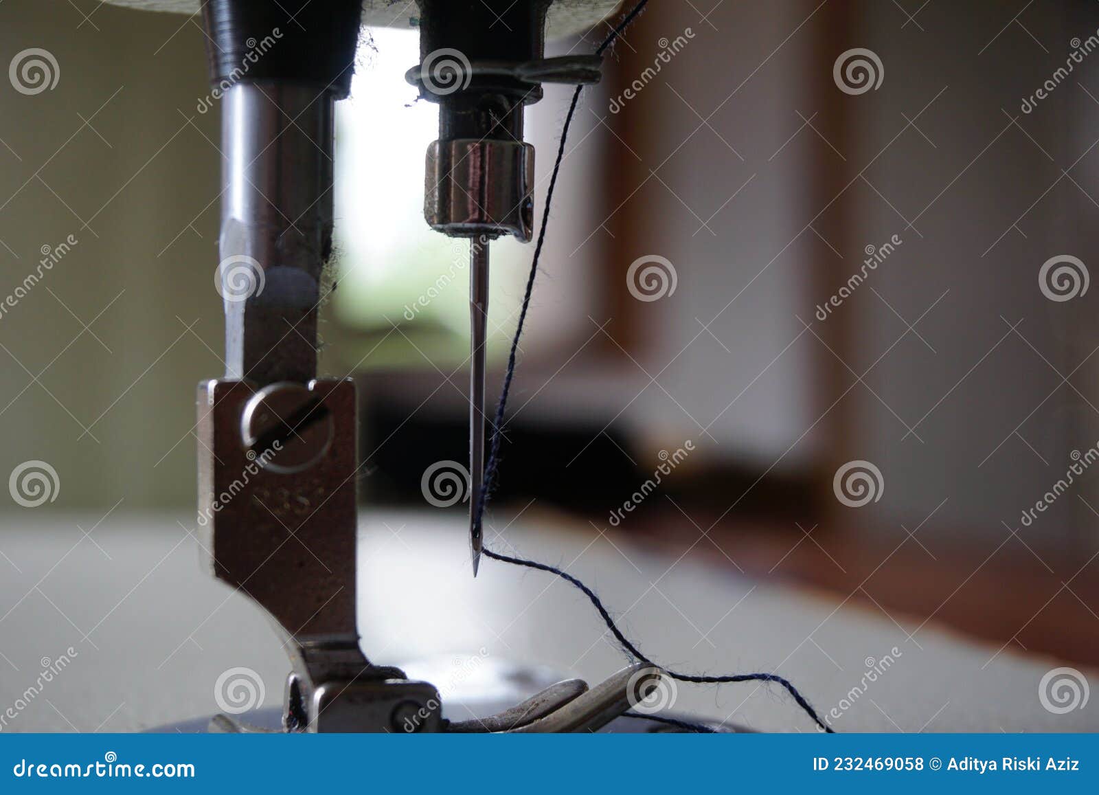 An Old Sewing Machine with a Natural Background Stock Photo - Image of ...