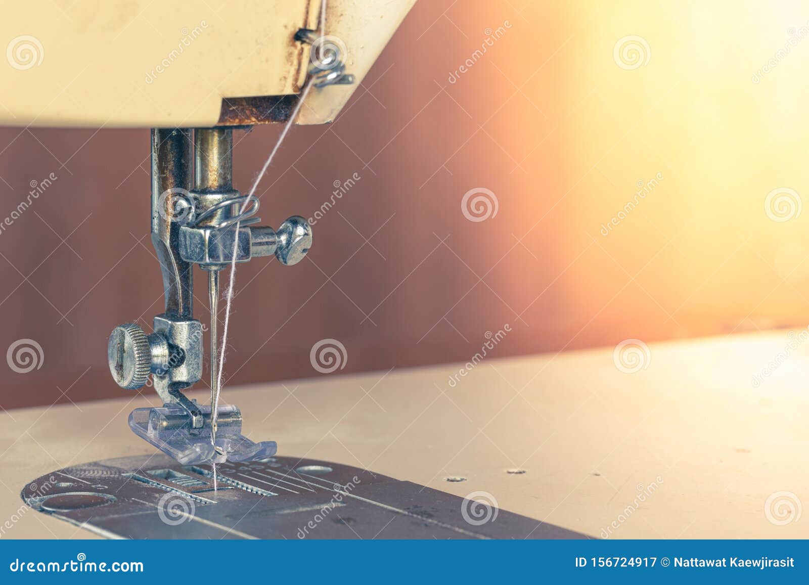 Old Sewing Machine Needle Head Stock Image - Image of repair, design ...