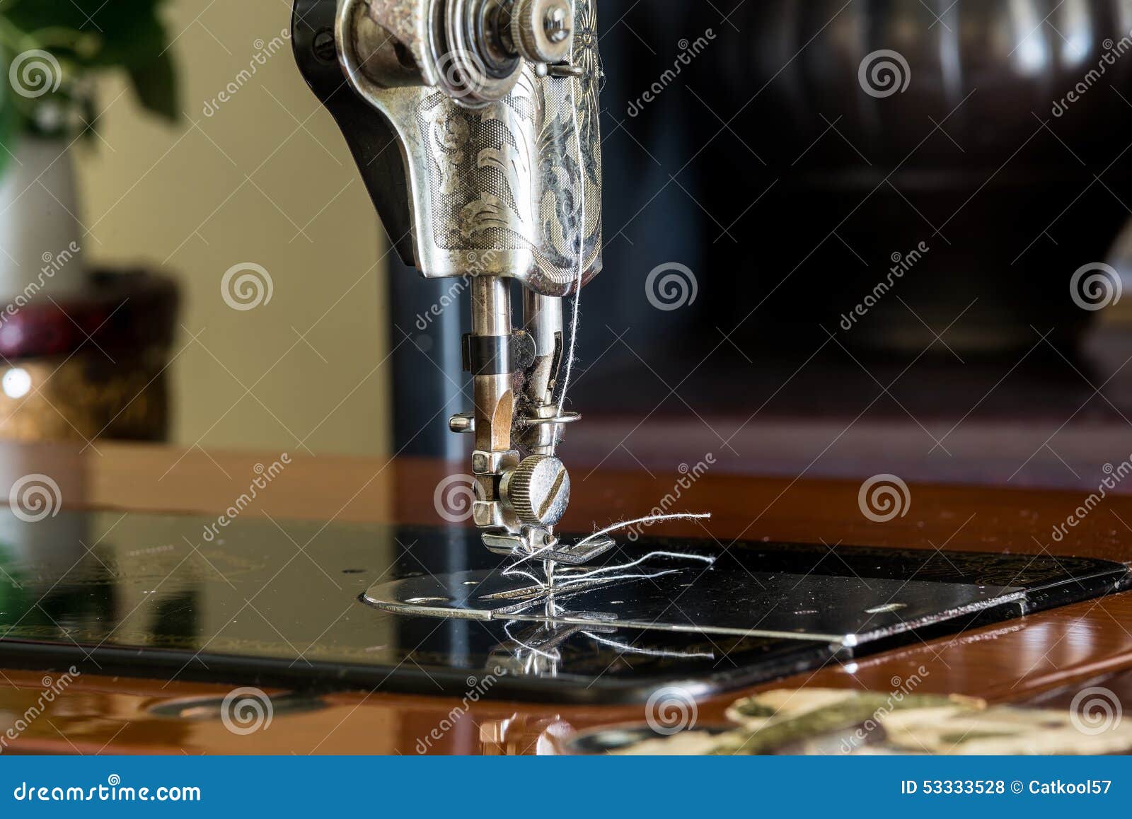 Old Sewing Machine Ready To Use Stock Photos - Free & Royalty-Free ...