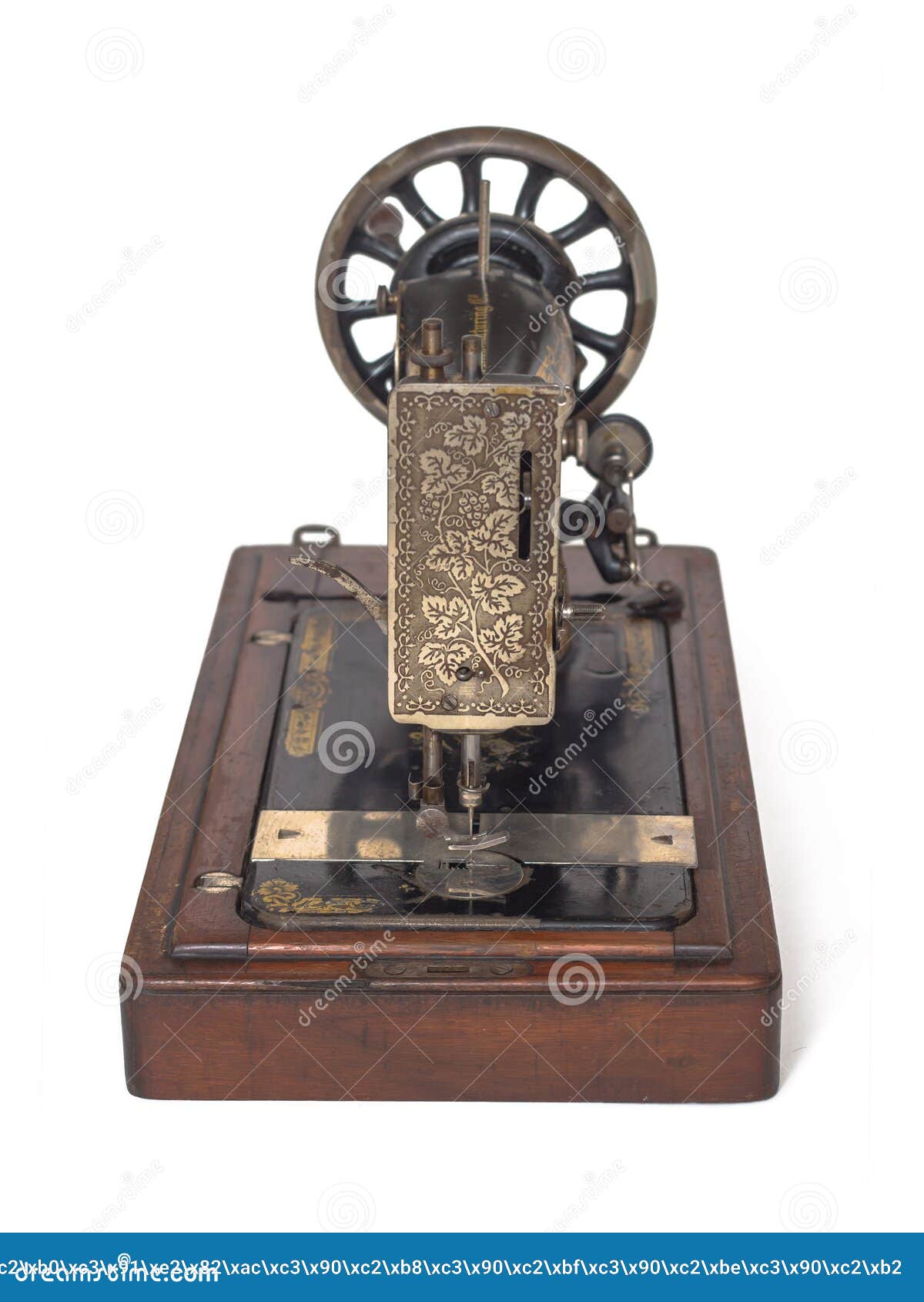 Old Sewing Machine, Side View Stock Photo - Image of fashion, antique ...