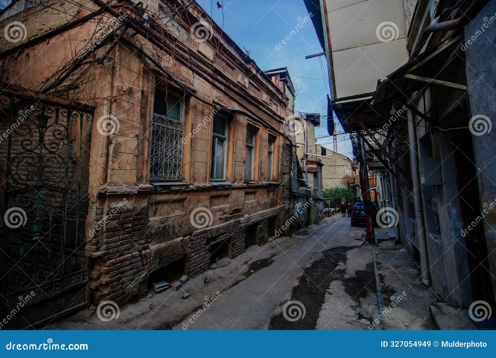 Old Shabby Houses in the Slum District Stock Image - Image of exterior ...