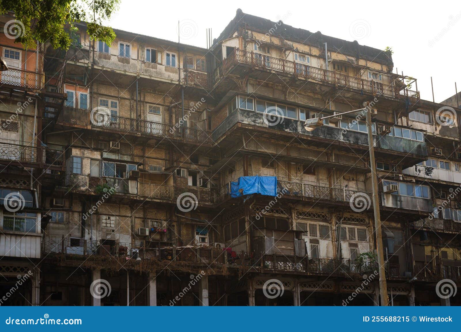 Old Shabbyblock of Flats Building in Mumbai, India Stock Image - Image ... Old Shabbyblock of Flats Building in Mumbai, India Stock Image - Image ...