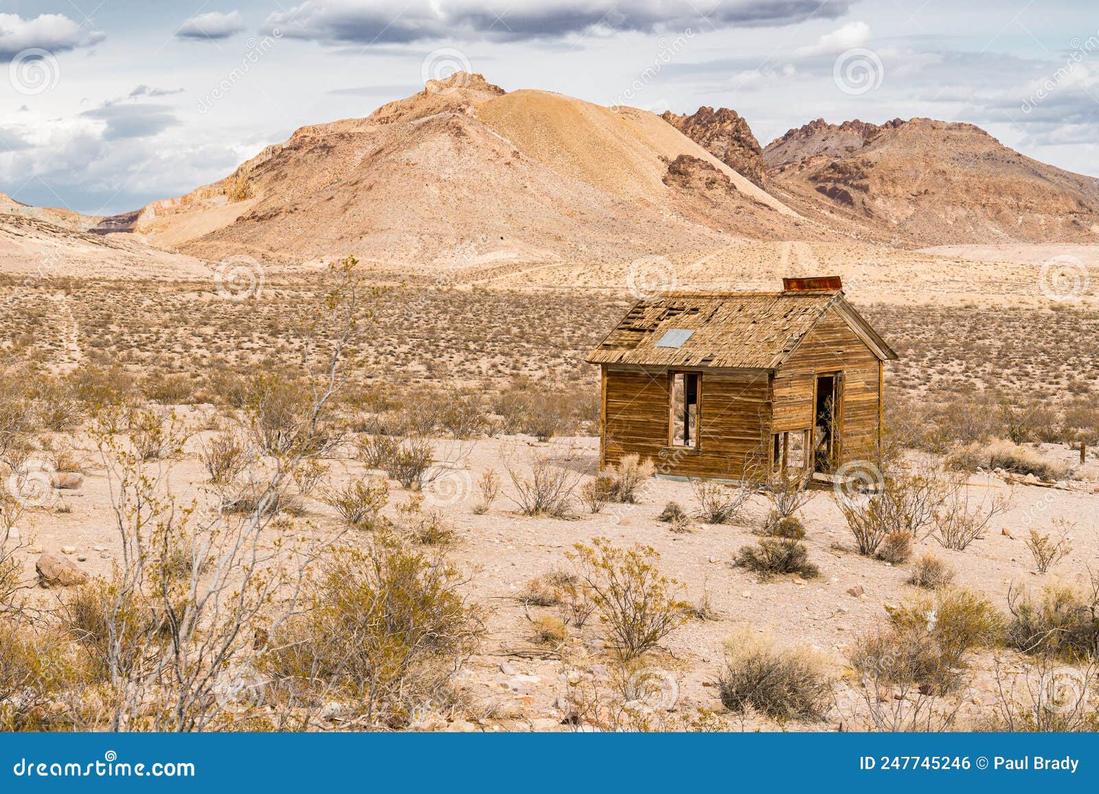 Old shack in the desrt stock photo. Image of rustic - 247745246