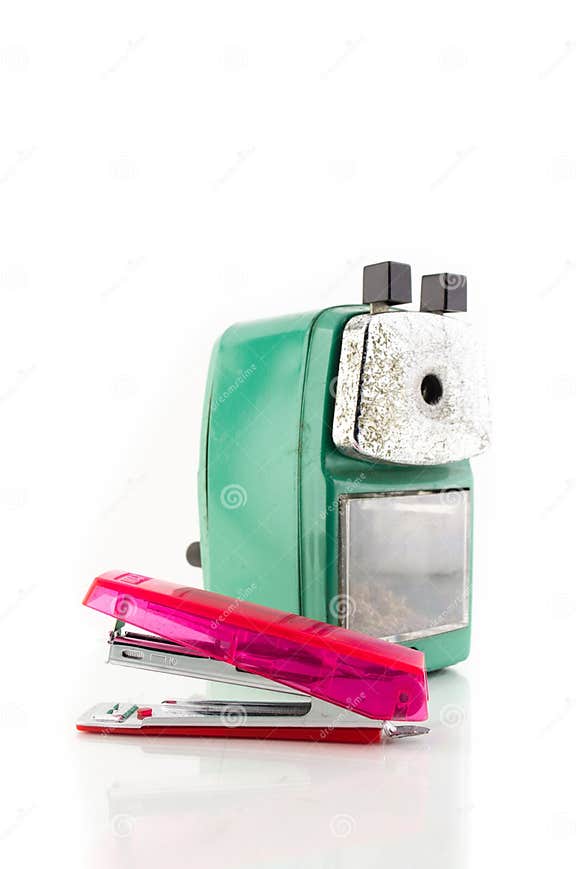Old sharpener and stapler stock image. Image of path - 25618321