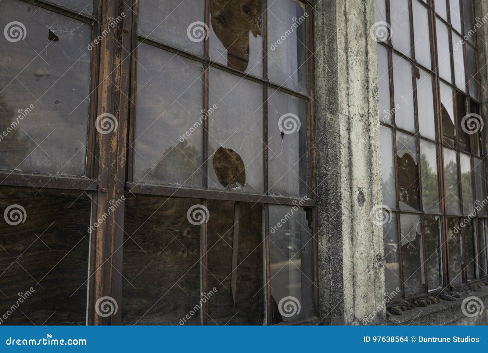 Old Shattered Windows 1 stock photo. Image of interior - 97638564