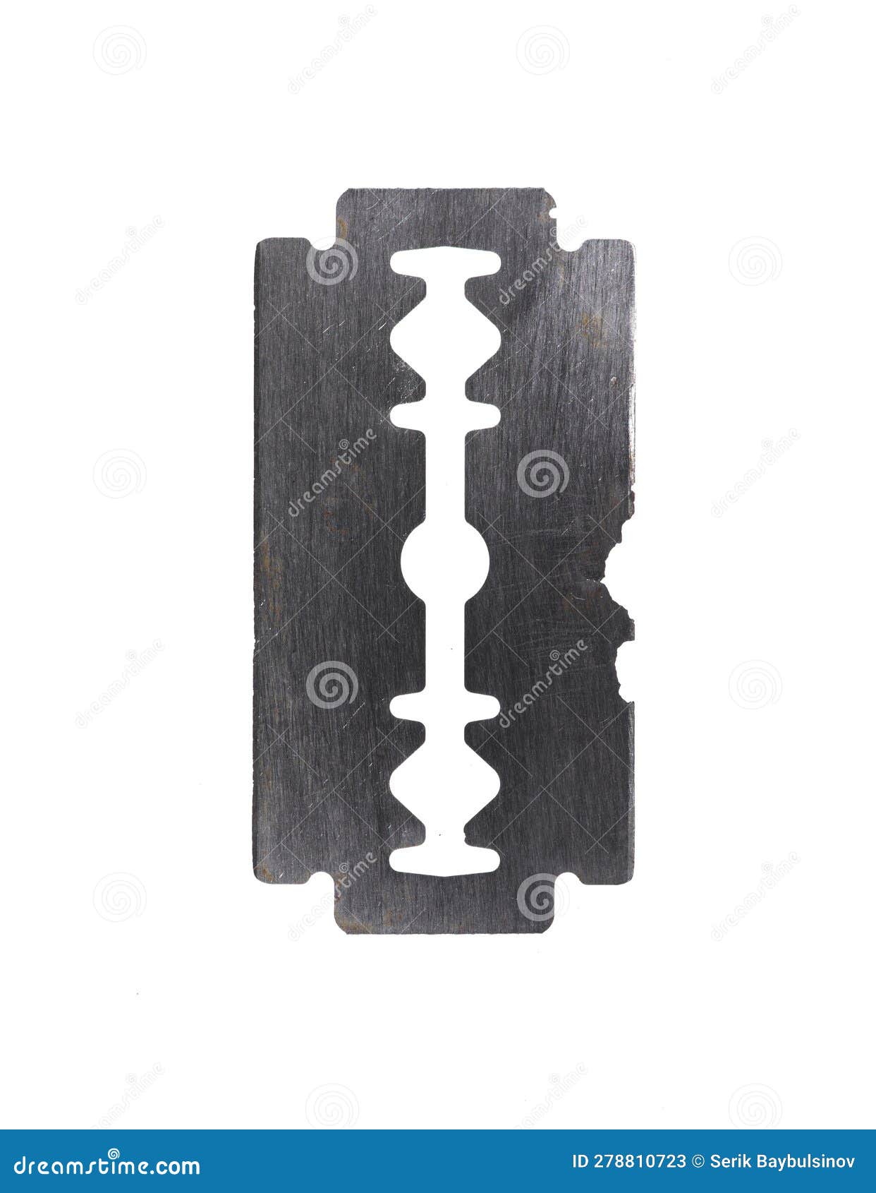 Old Shaving Blade Isolated on White Imagen de archivo - Imagen de liso ...