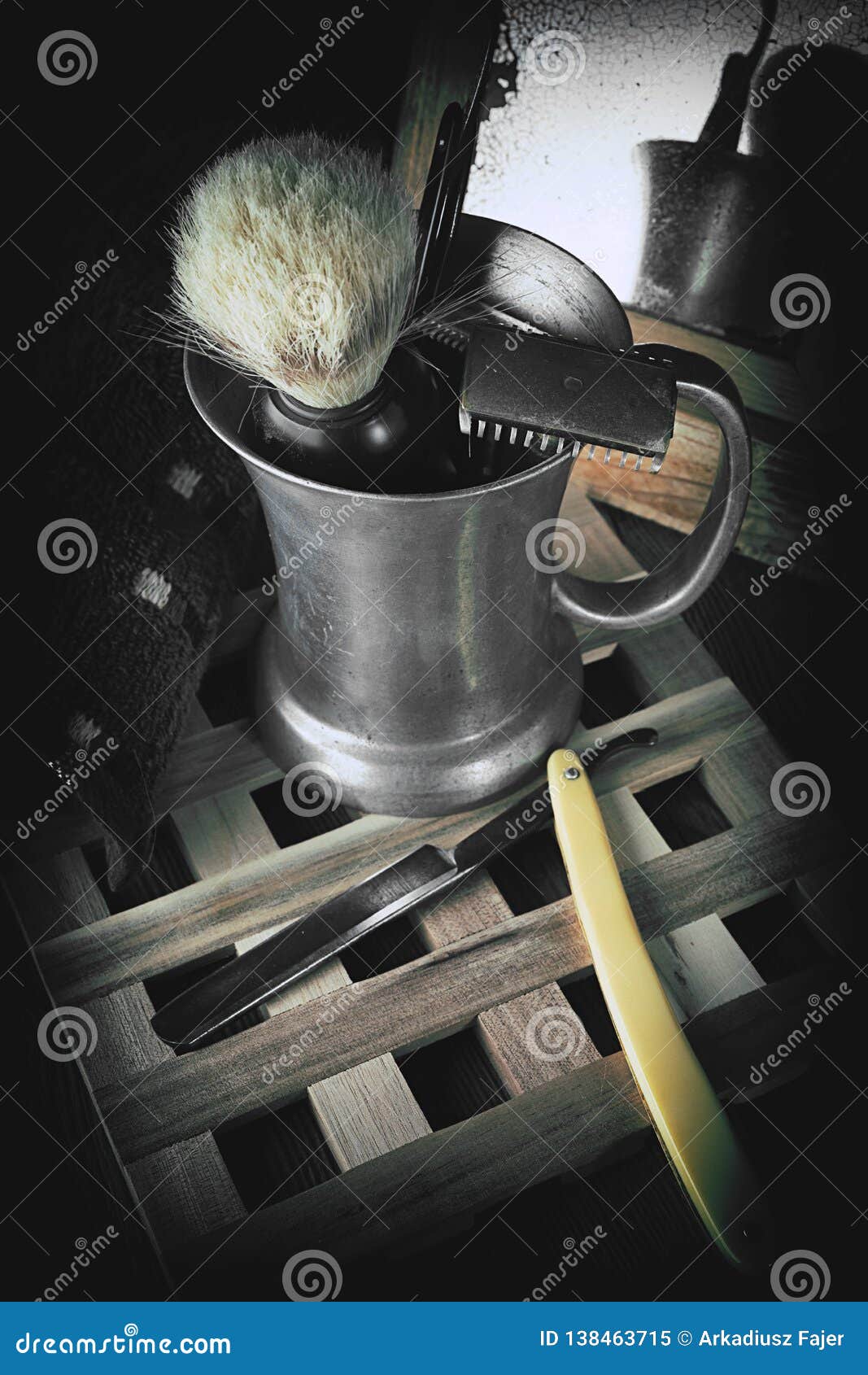 Old shaving instruments stock image. Image of shaver - 138463715
