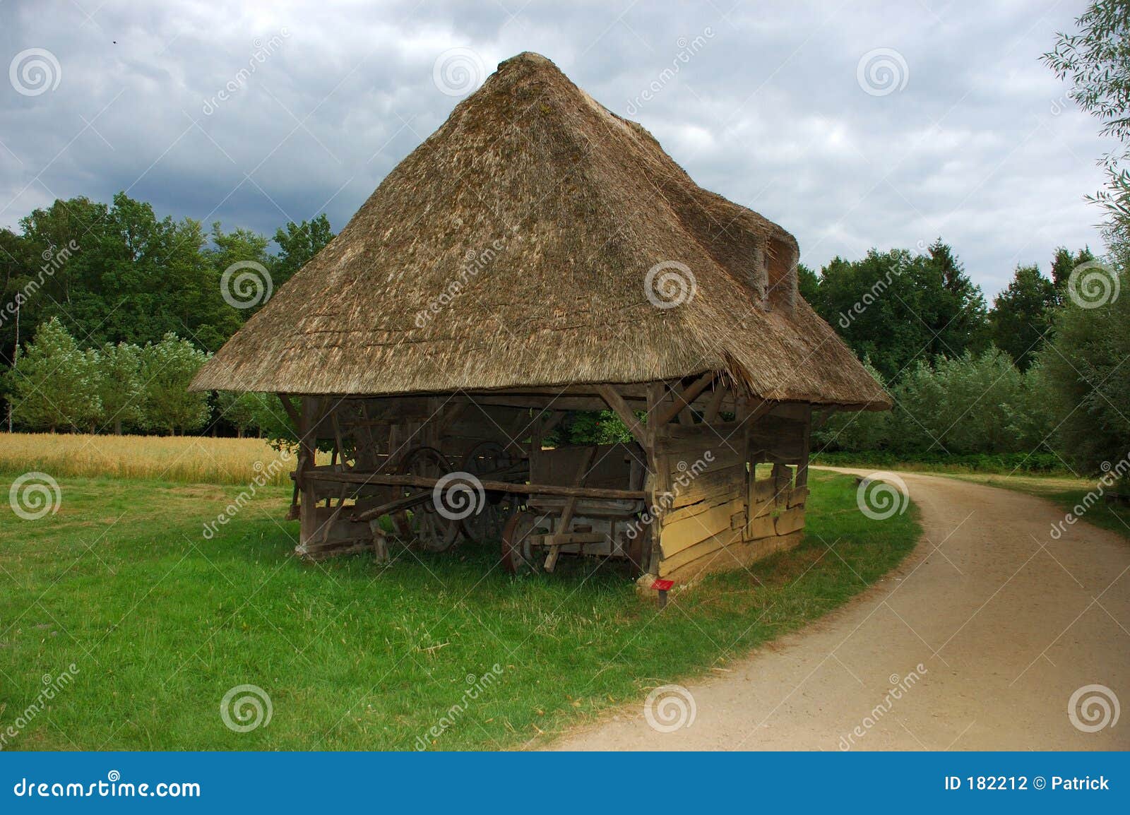 Old shed. stock photo. Image of grassland, stall, pasture - 182212