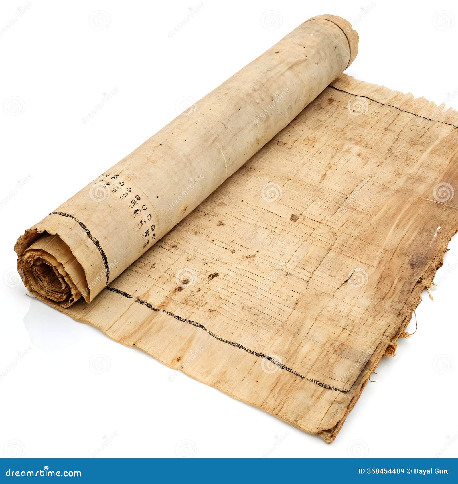 Old Sheet Of Papyrus Isolated On White Background Stock Image ...