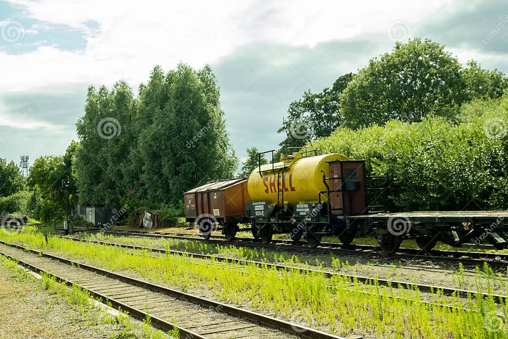 Old Shell Wagon in a Train Museum Editorial Stock Photo - Image of ...