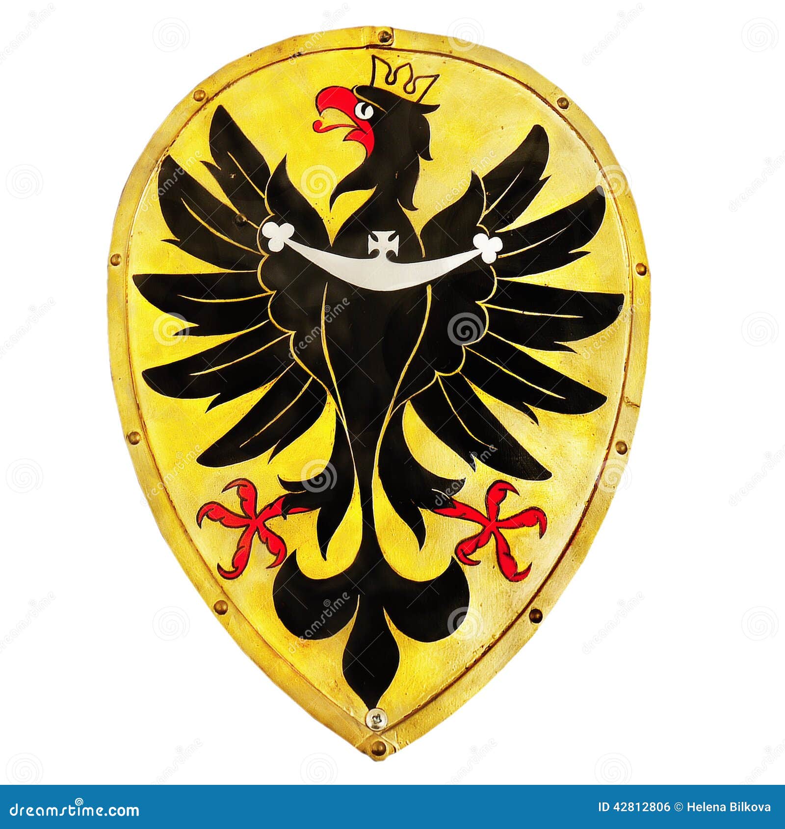 Old Shield Heraldic Emblem stock photo. Image of kingdom - 42812806
