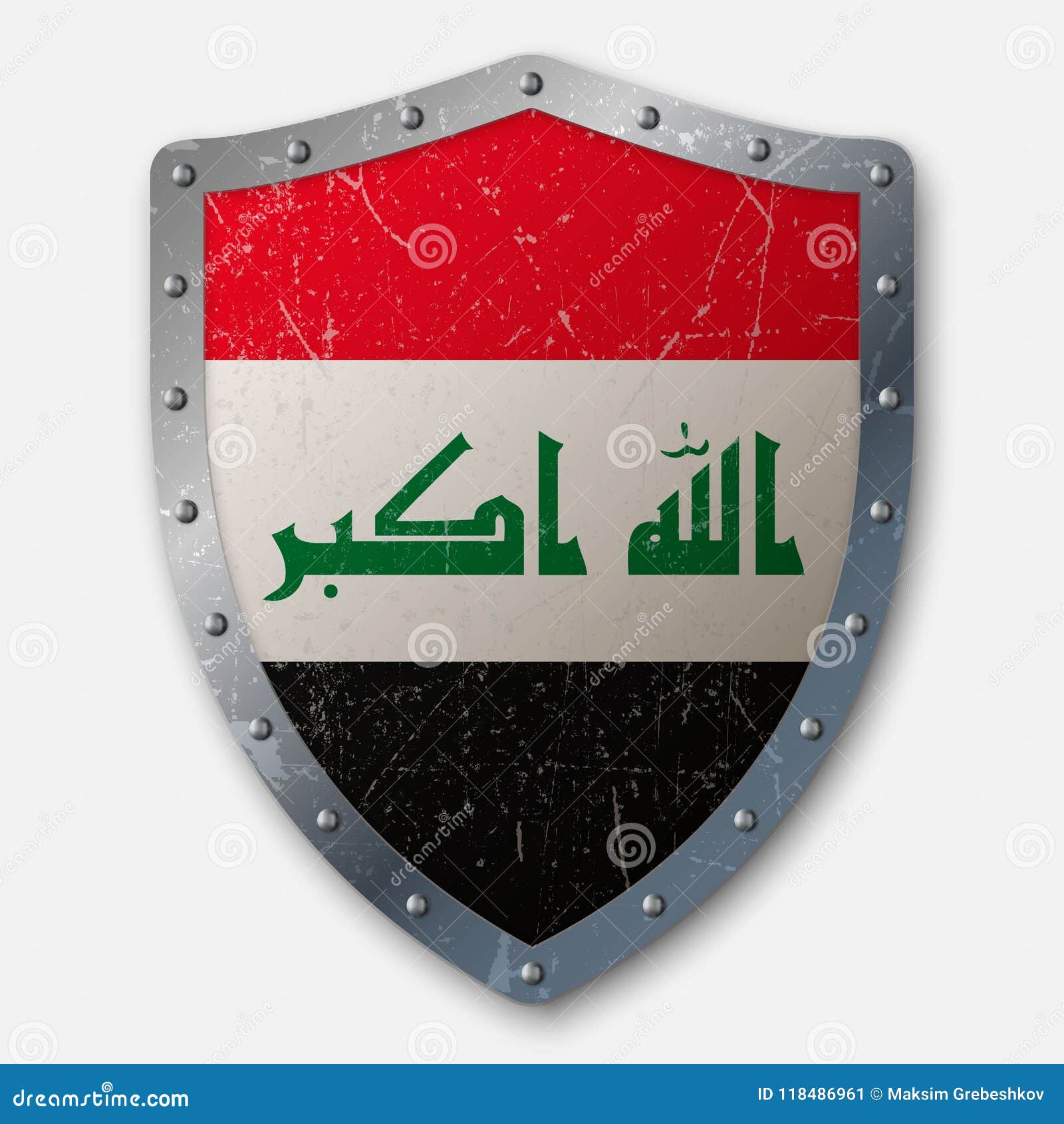 Old Shield with Flag stock vector. Illustration of protection - 118486961