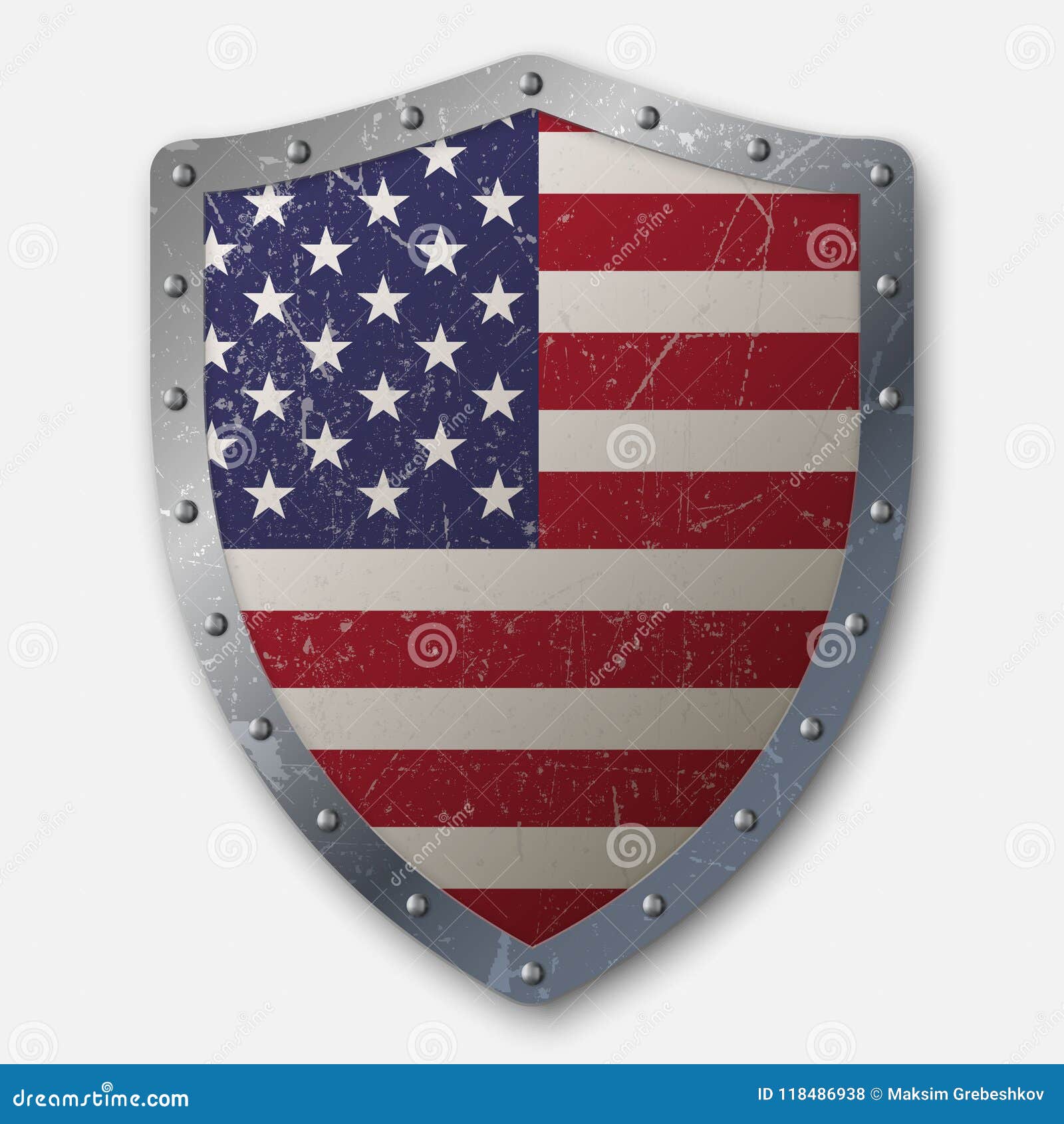Shield With Flag Camouflage Vector Illustration | CartoonDealer.com ...