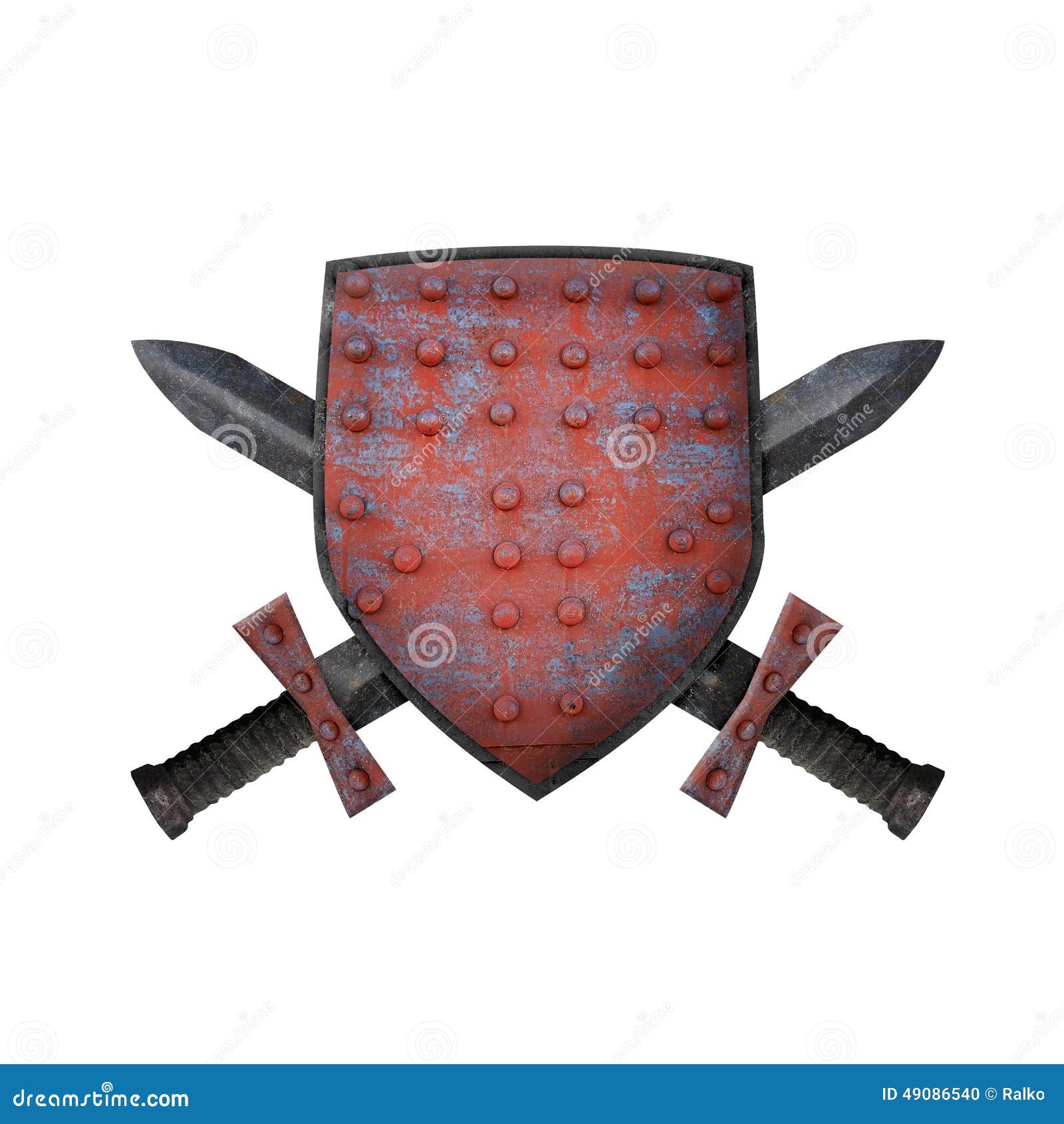 Old shield and two swords stock photo. Image of aged - 49086540
