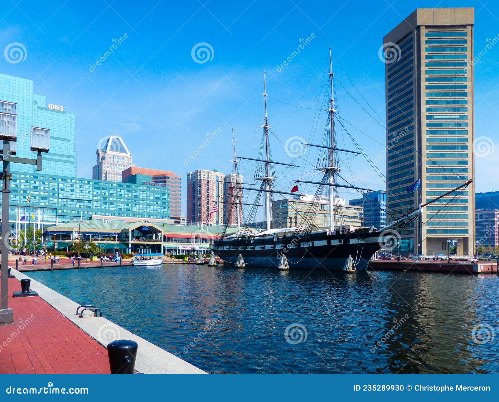 Old Ship in the Baltimore Harbor - Maryland Editorial Image - Image of ...