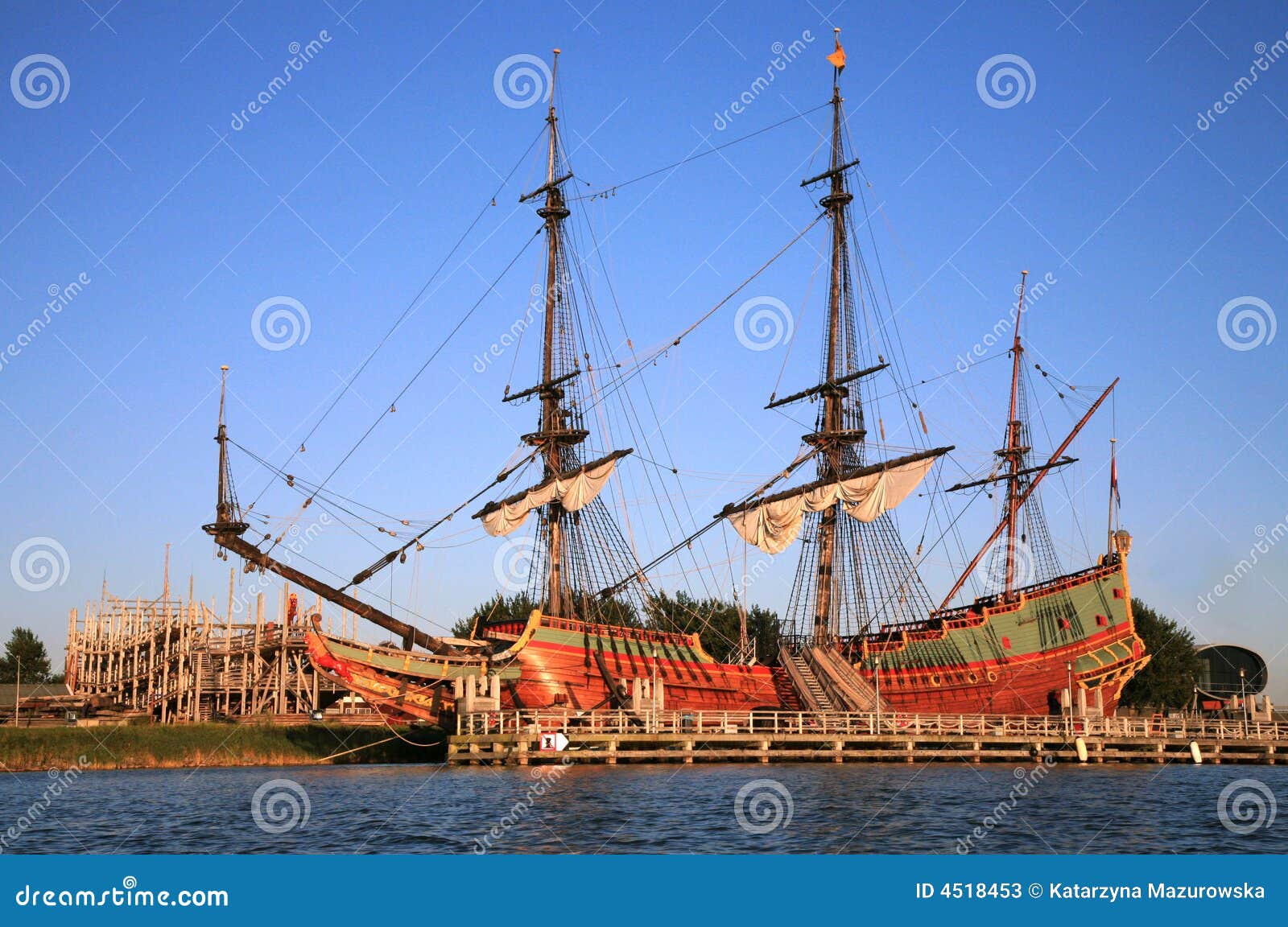 Old ship - Batavia stock image. Image of expansion, boats - 4518453