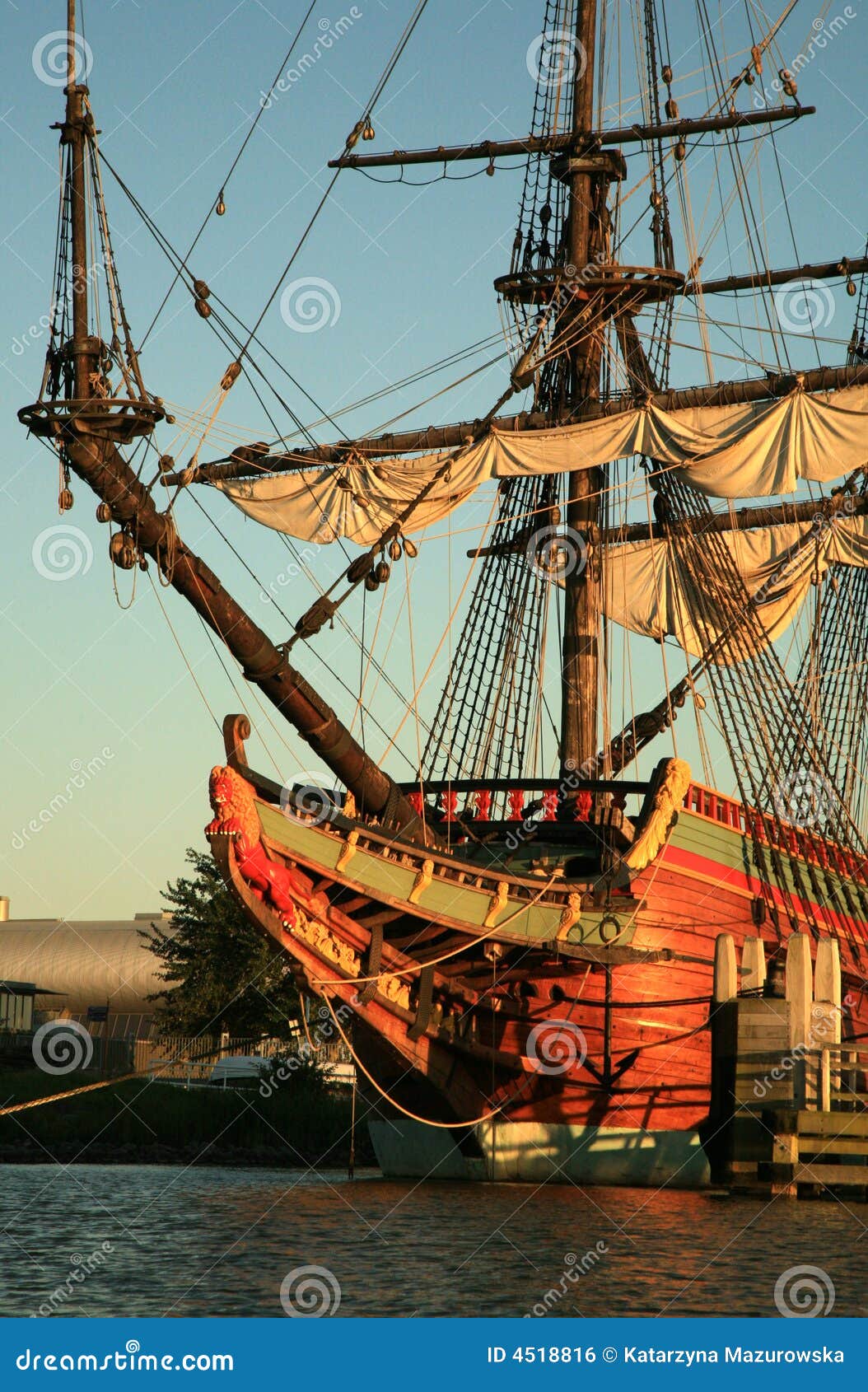Old ship - Batavia stock photo. Image of boat, harbor - 4518816