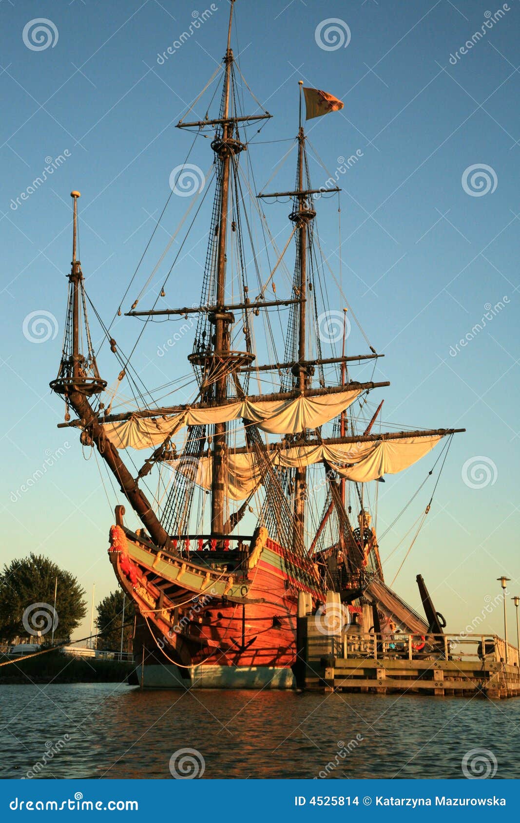 Old ship - Batavia stock photo. Image of jack, holland - 4525814