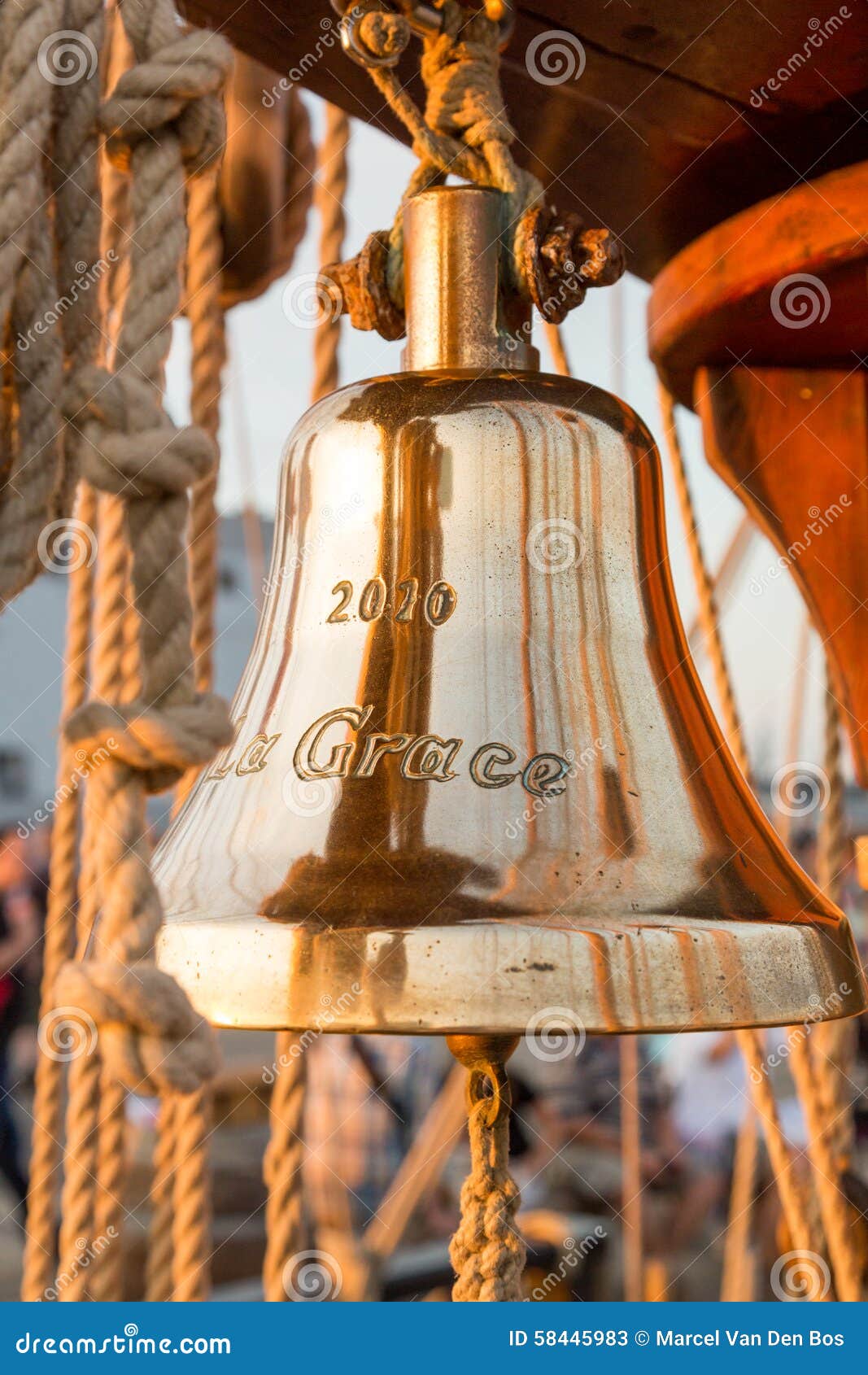 Old ship bell stock image. Image of grace, bell, sail - 58445983