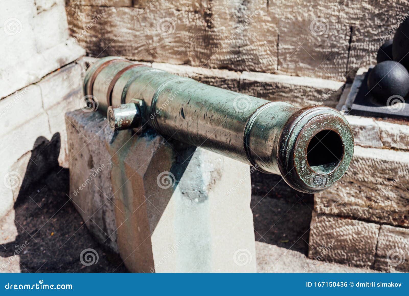 Old Ship Cannon with Weapons X C Stock Photo - Image of historical ...